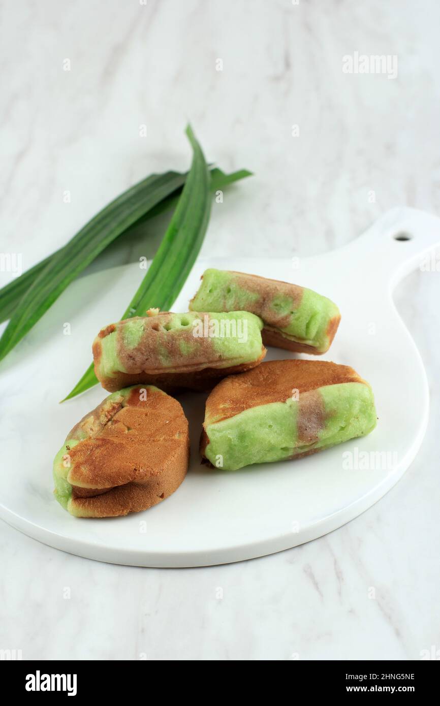 Green Pukis Pandan is a Popular Traditional Snack in Indonesia or Jajan ...