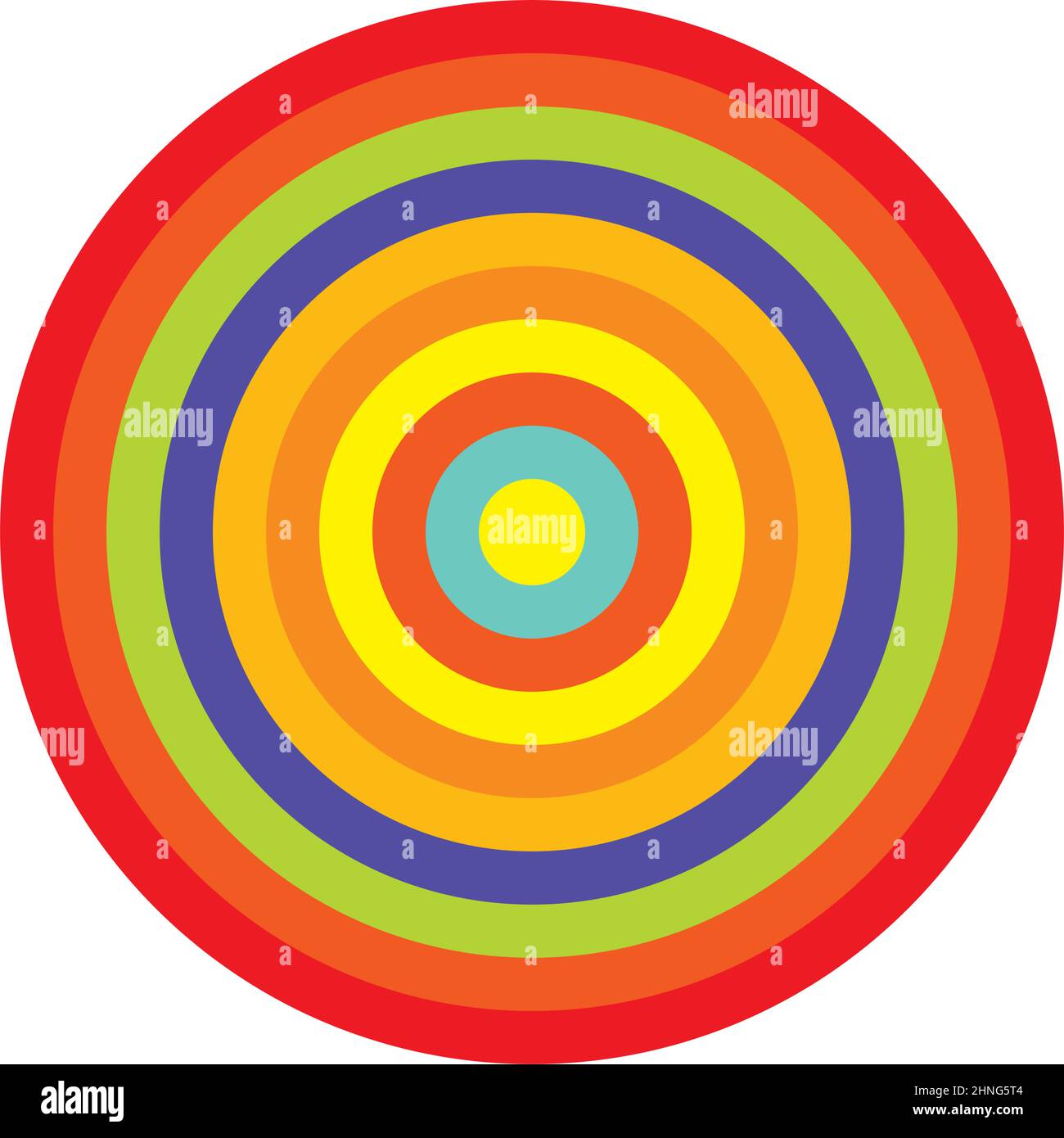 Simple abstract radial, concentric motif, mandala icon and symbol ...