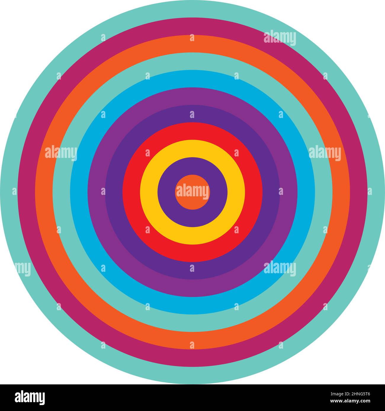 Simple abstract radial, concentric motif, mandala icon and symbol ...