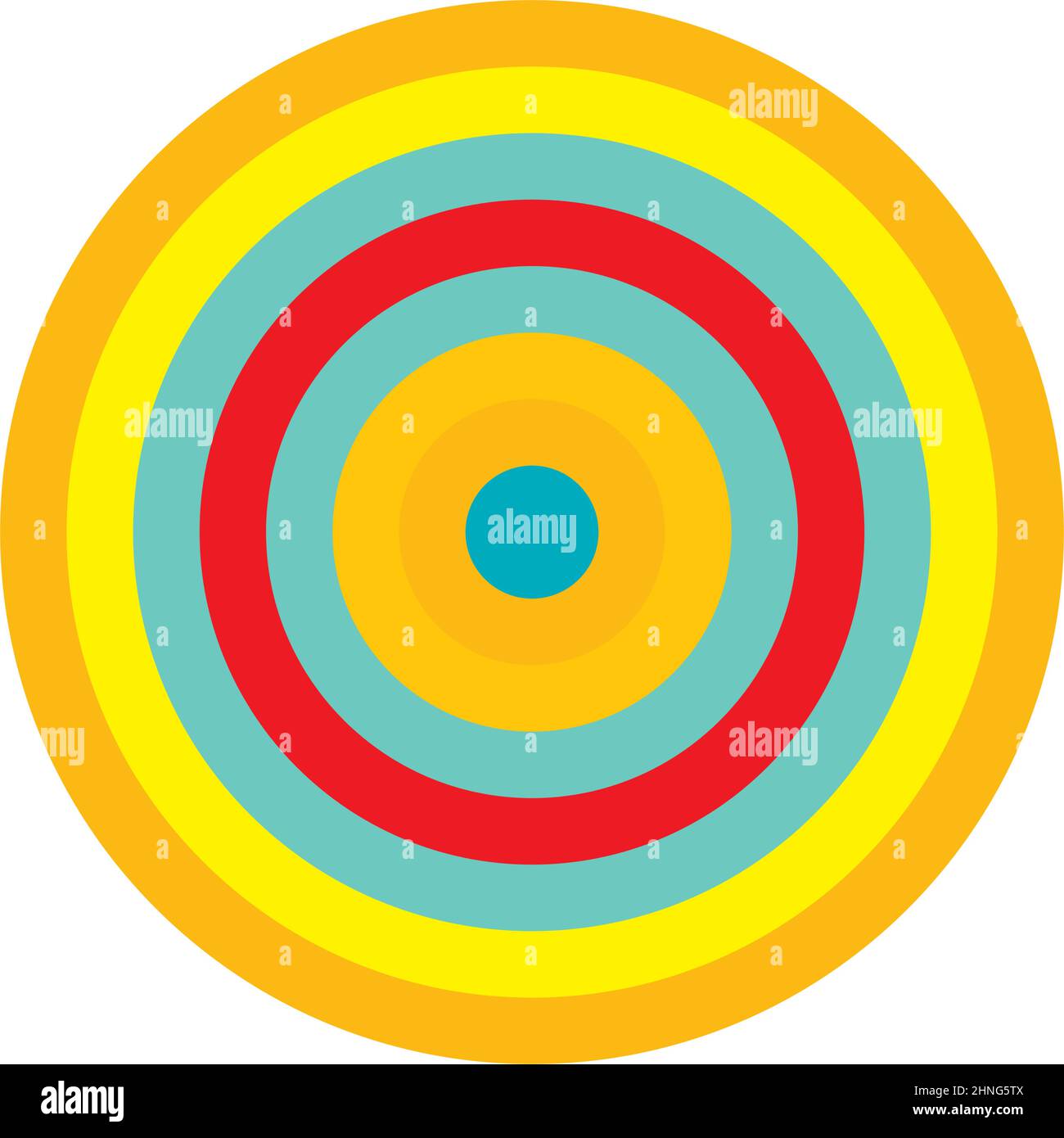 Simple abstract radial, concentric motif, mandala icon and symbol ...