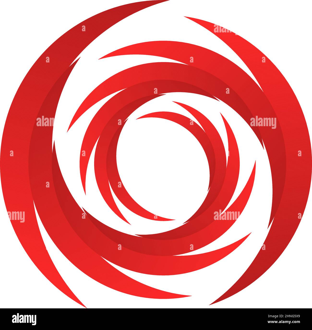 Spiral, swirl, twirl. Rotating segmented circle, circular swoosh circle ...
