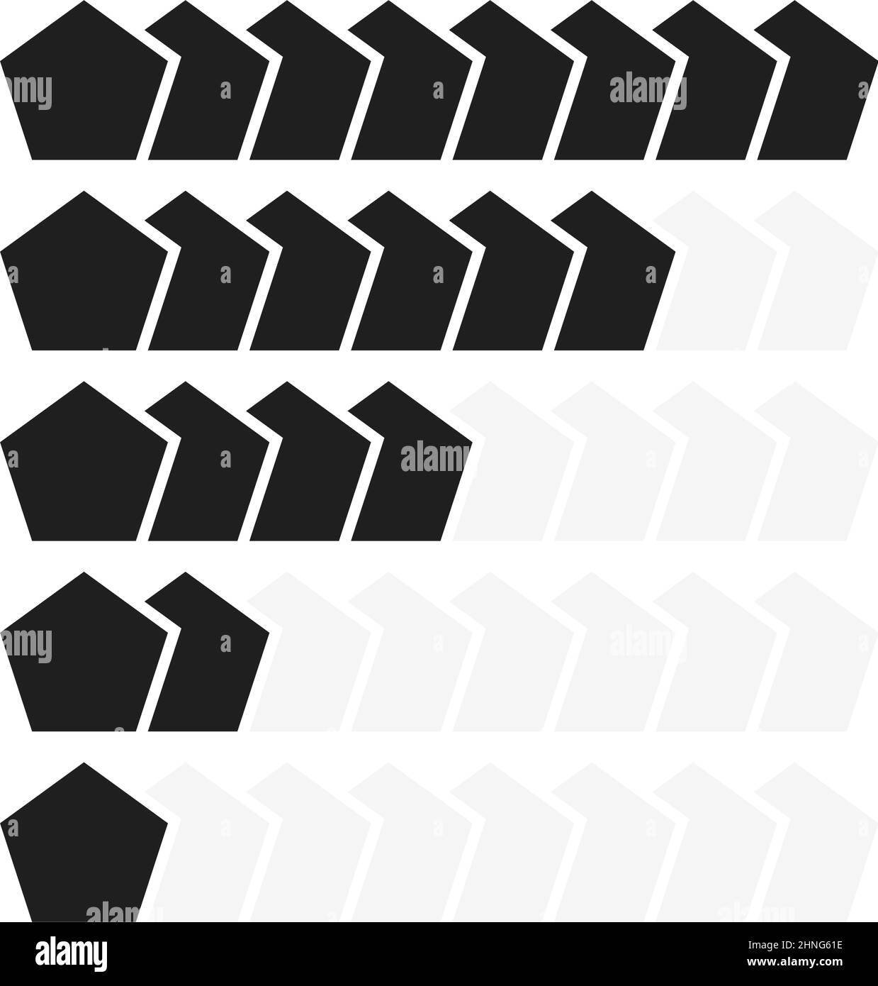 Progress bar. Steps, phases, level indicator. Yardstick meter. Rank ...