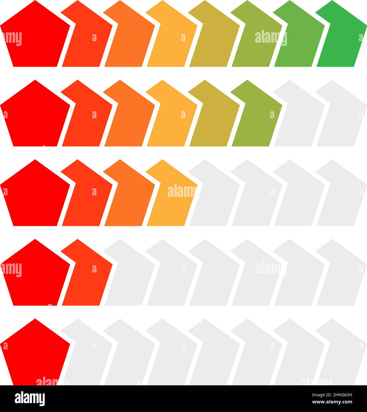 Progress bar. Steps, phases, level indicator. Yardstick meter. Rank ...