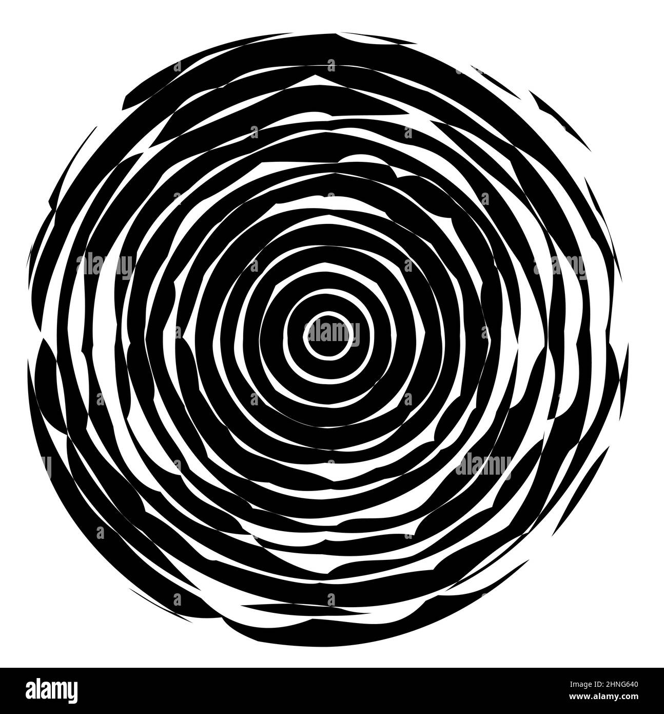 Simple abstract radial, concentric motif, mandala icon and symbol ...