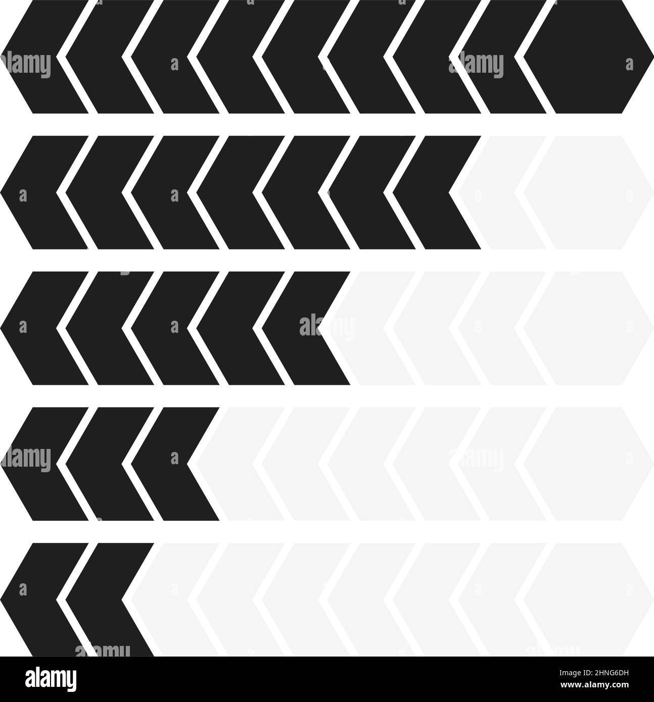 Progress bar. Steps, phases, level indicator. Yardstick meter. Rank ...