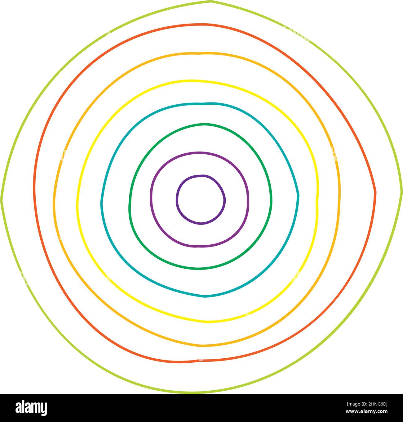 Simple abstract radial, concentric motif, mandala icon and symbol ...