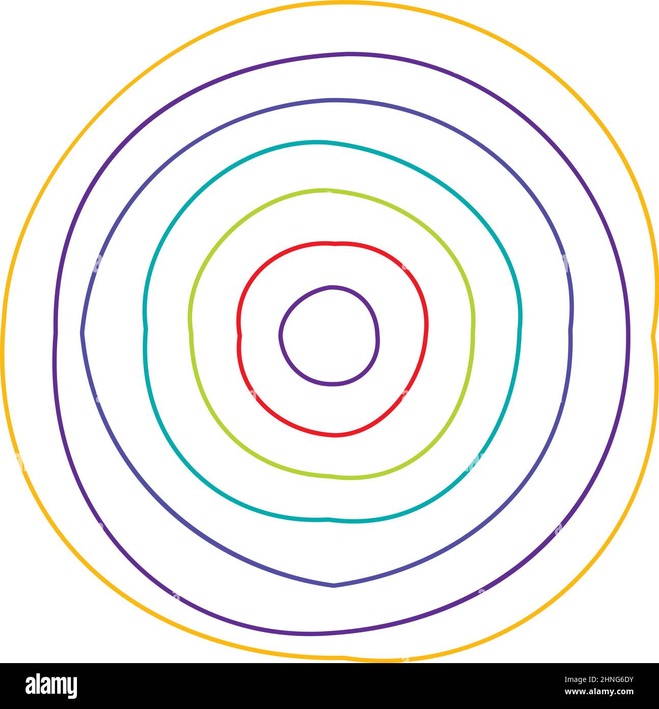 Simple abstract radial, concentric motif, mandala icon and symbol ...