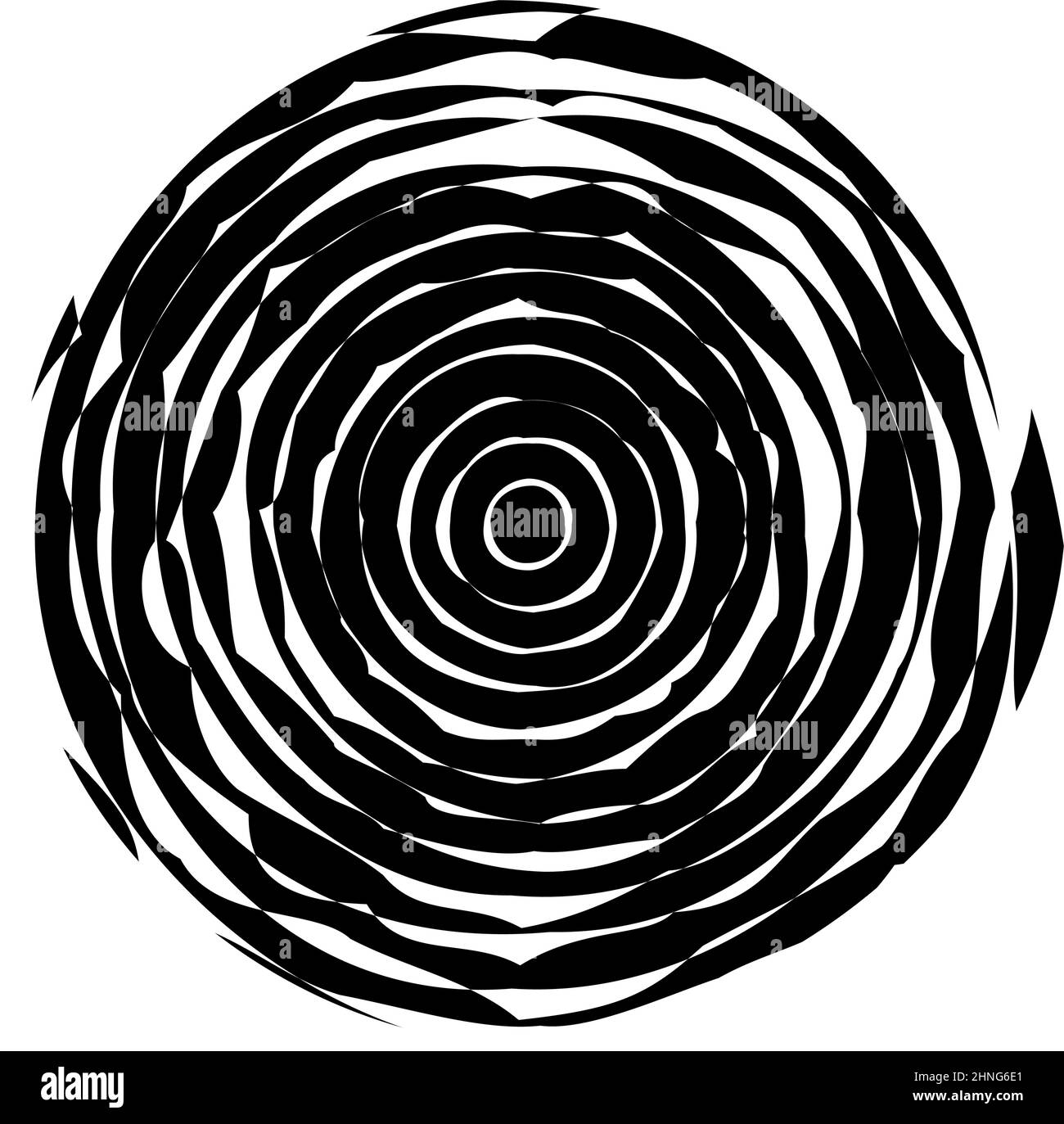 Simple abstract radial, concentric motif, mandala icon and symbol ...