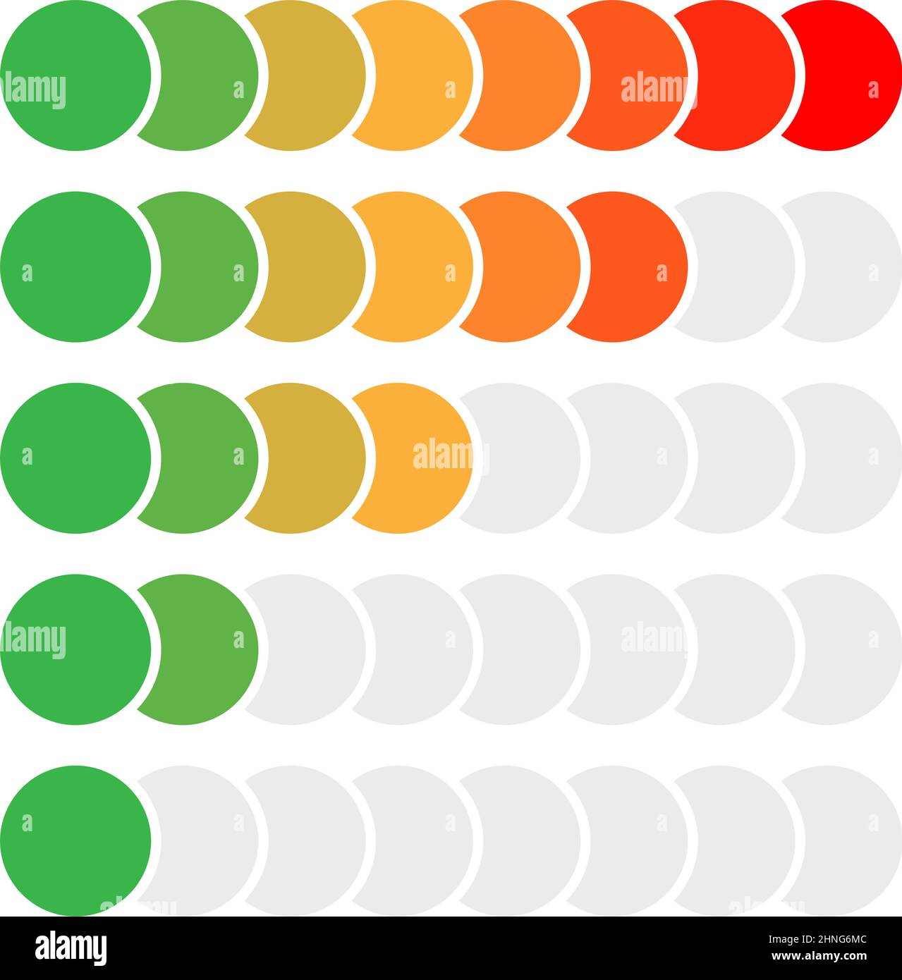 Progress bar. Steps, phases, level indicator. Yardstick meter. Rank ...