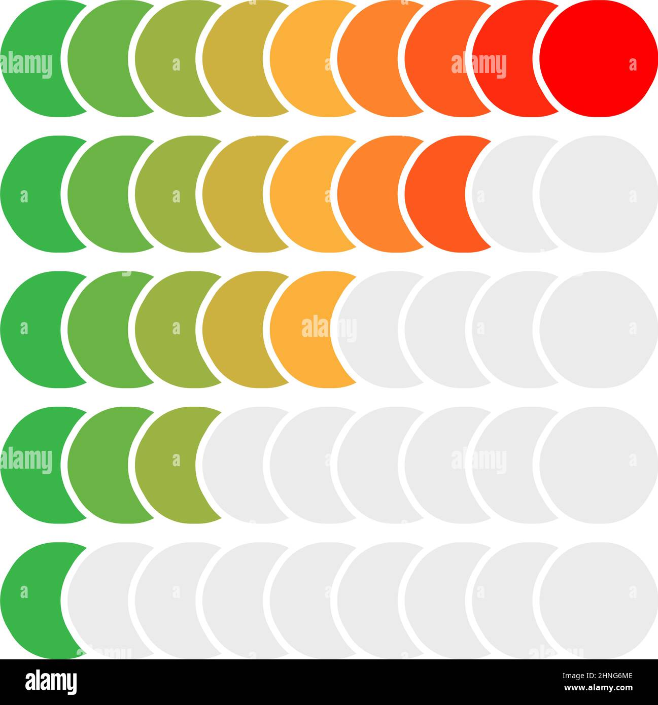 Progress bar. Steps, phases, level indicator. Yardstick meter. Rank ...