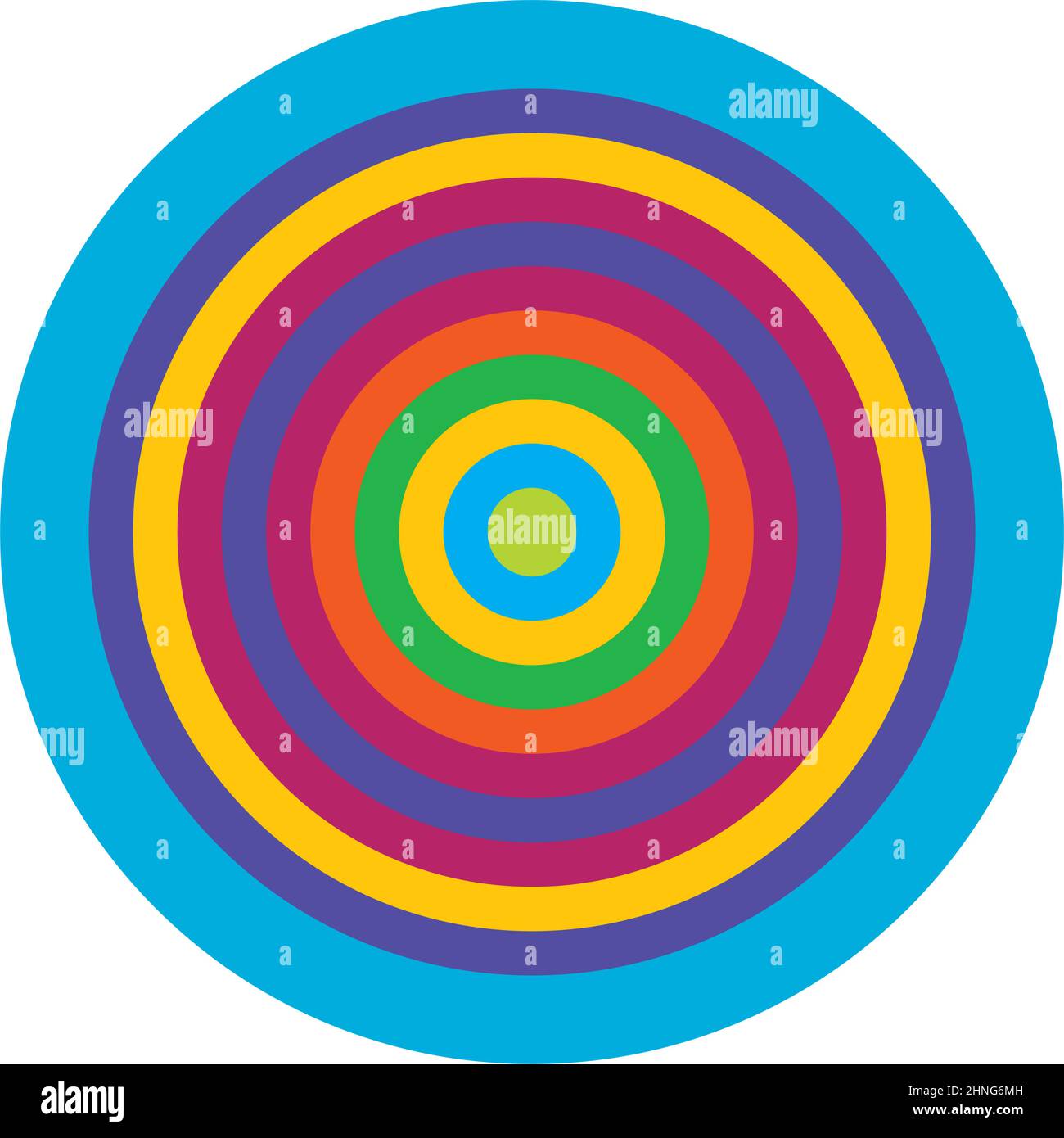Simple abstract radial, concentric motif, mandala icon and symbol ...
