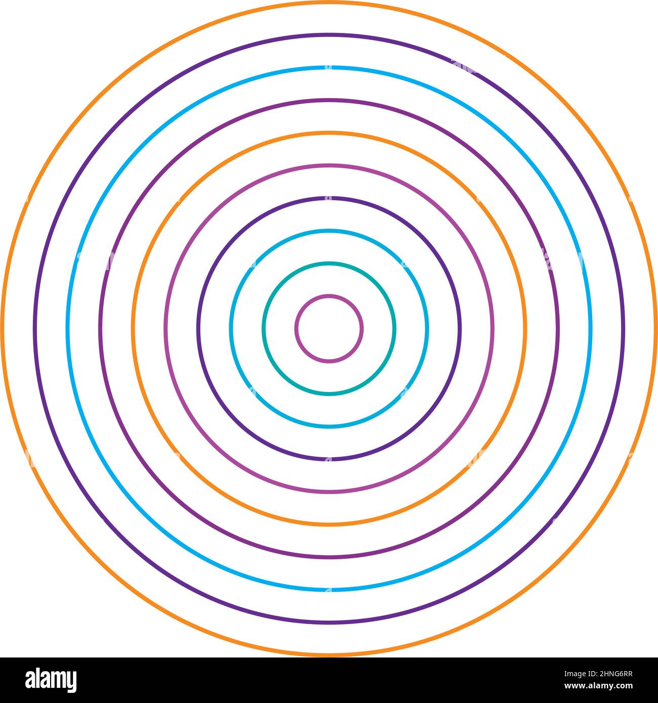 Simple abstract radial, concentric motif, mandala icon and symbol ...