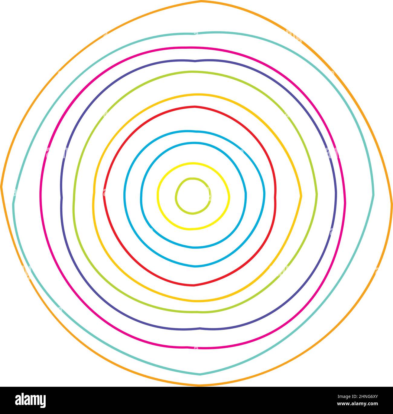 Simple abstract radial, concentric motif, mandala icon and symbol ...