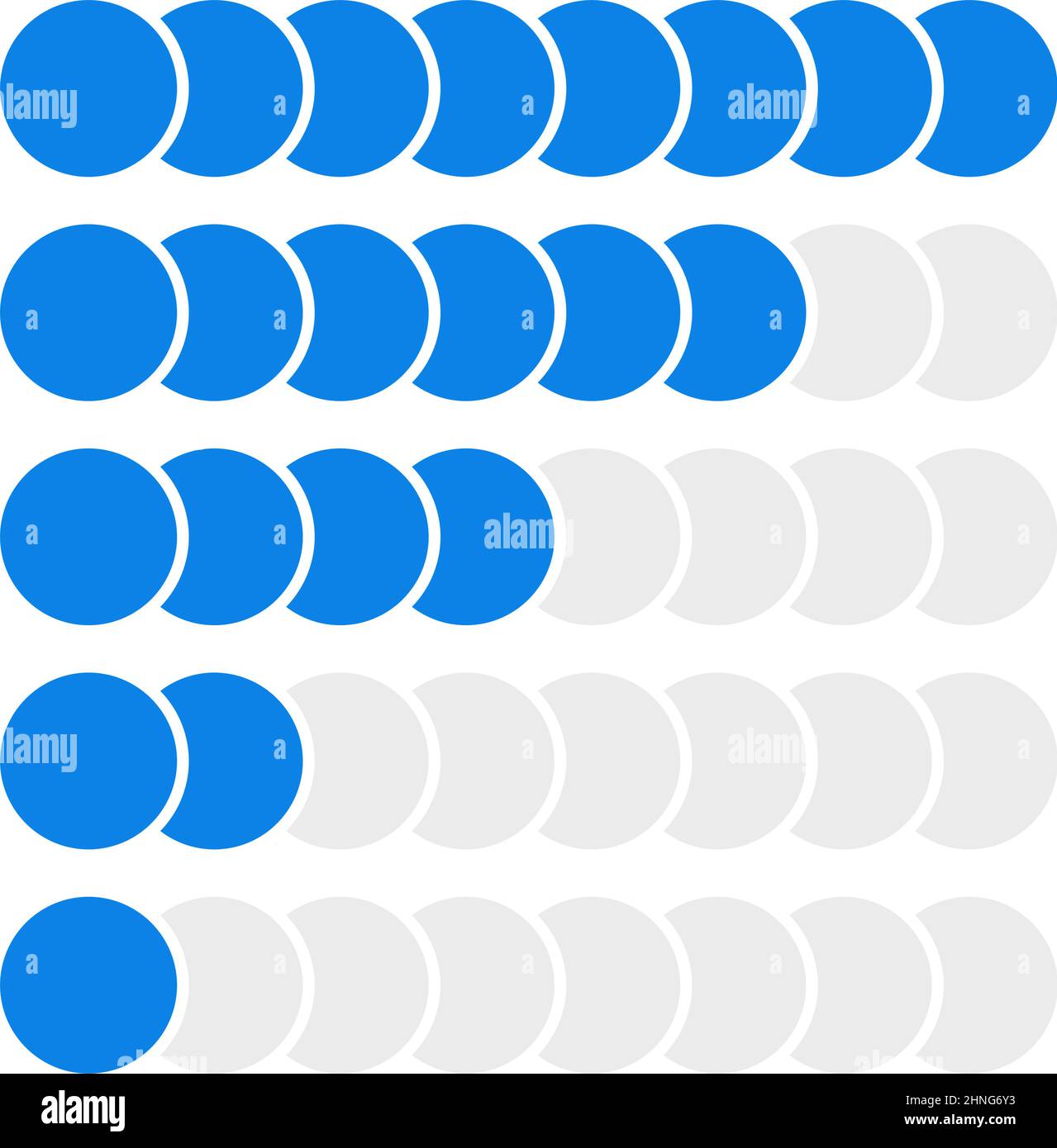 Progress bar. Steps, phases, level indicator. Yardstick meter. Rank ...