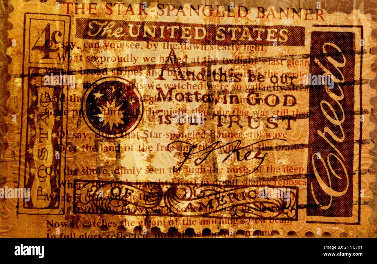 Vintage Style Background With Postage Stamp Design Stock Photo - Alamy