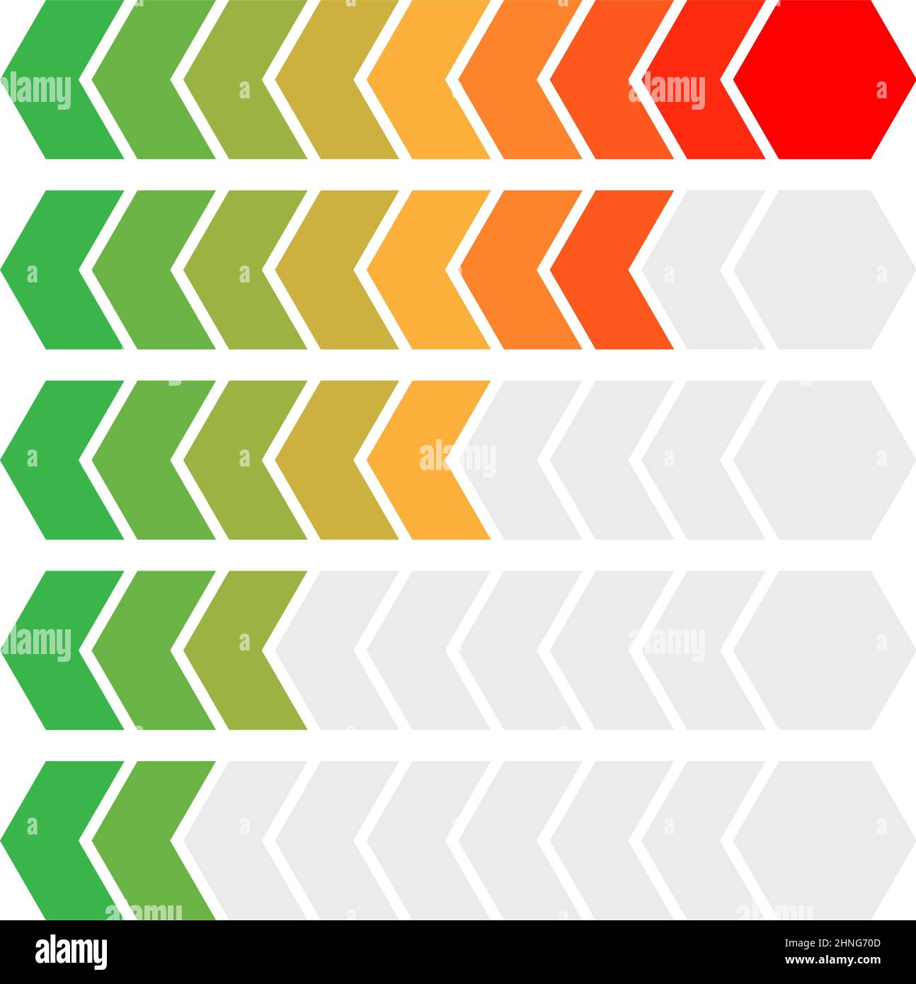 Progress bar. Steps, phases, level indicator. Yardstick meter. Rank ...
