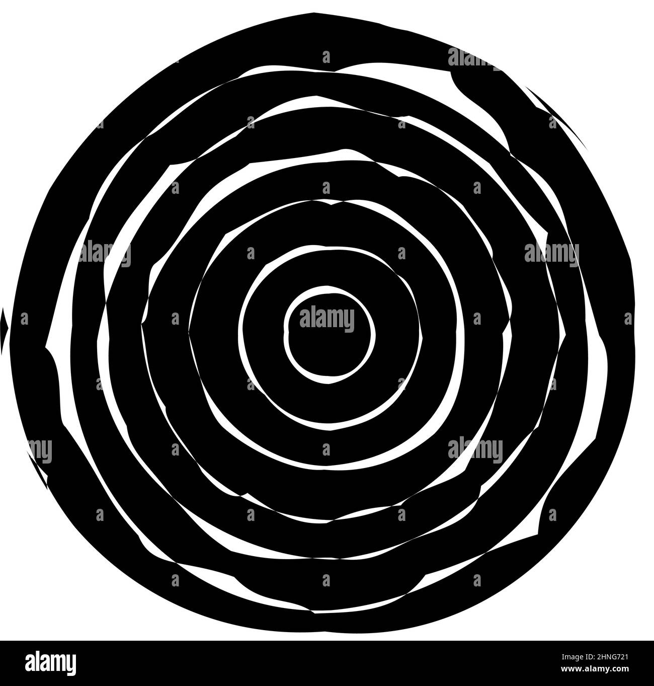 Simple abstract radial, concentric motif, mandala icon and symbol ...