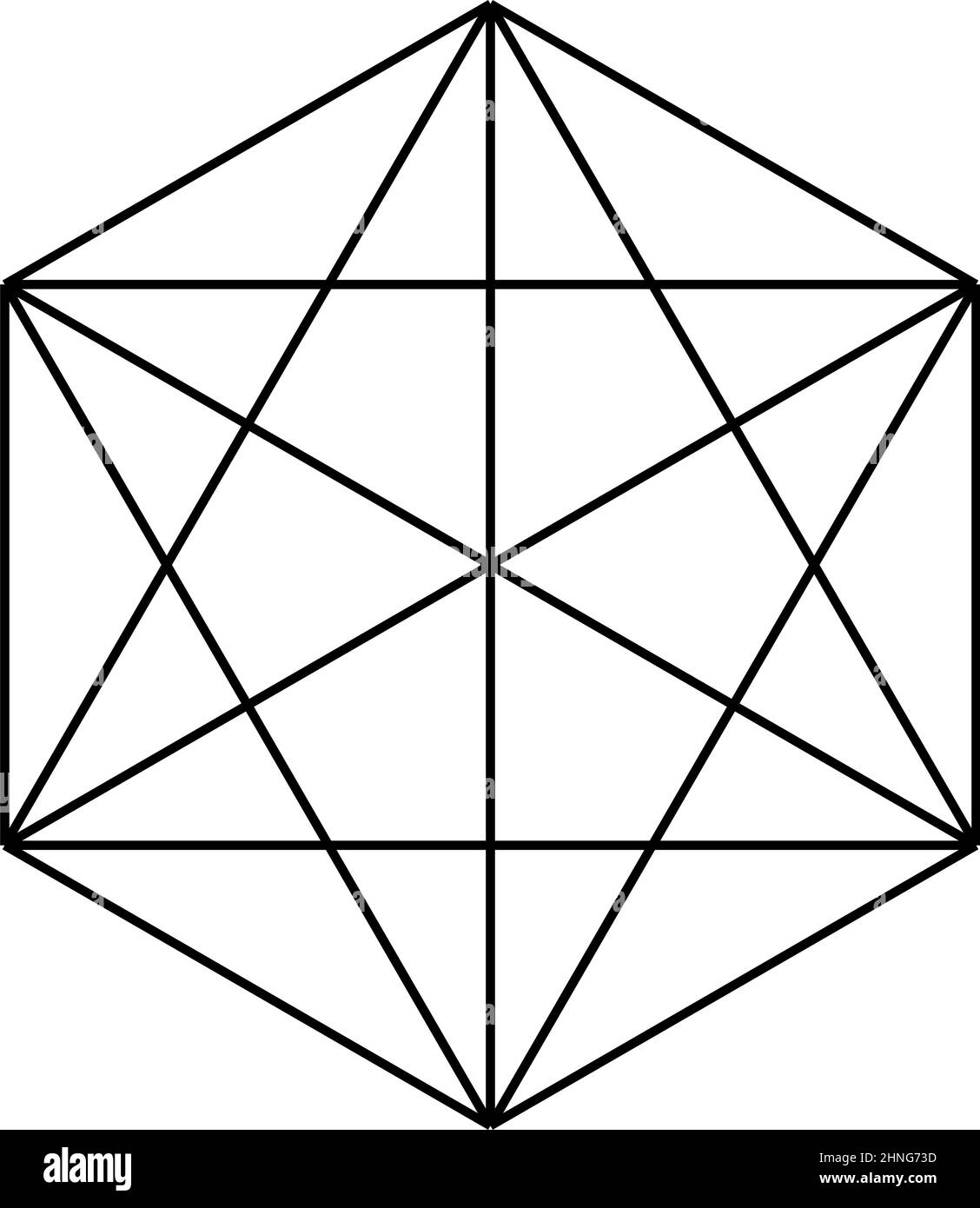 Geometric formation, icon, symbol. Vector illustration with abstract ...