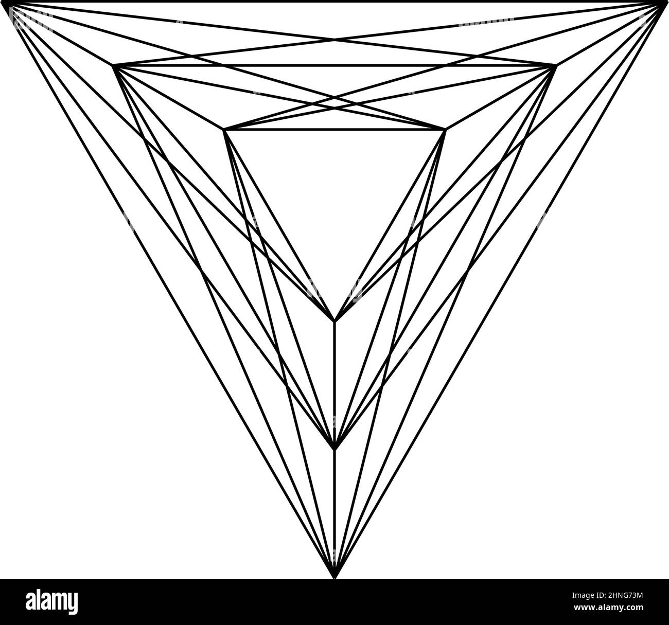 Geometric formation, icon, symbol. Vector illustration with abstract ...