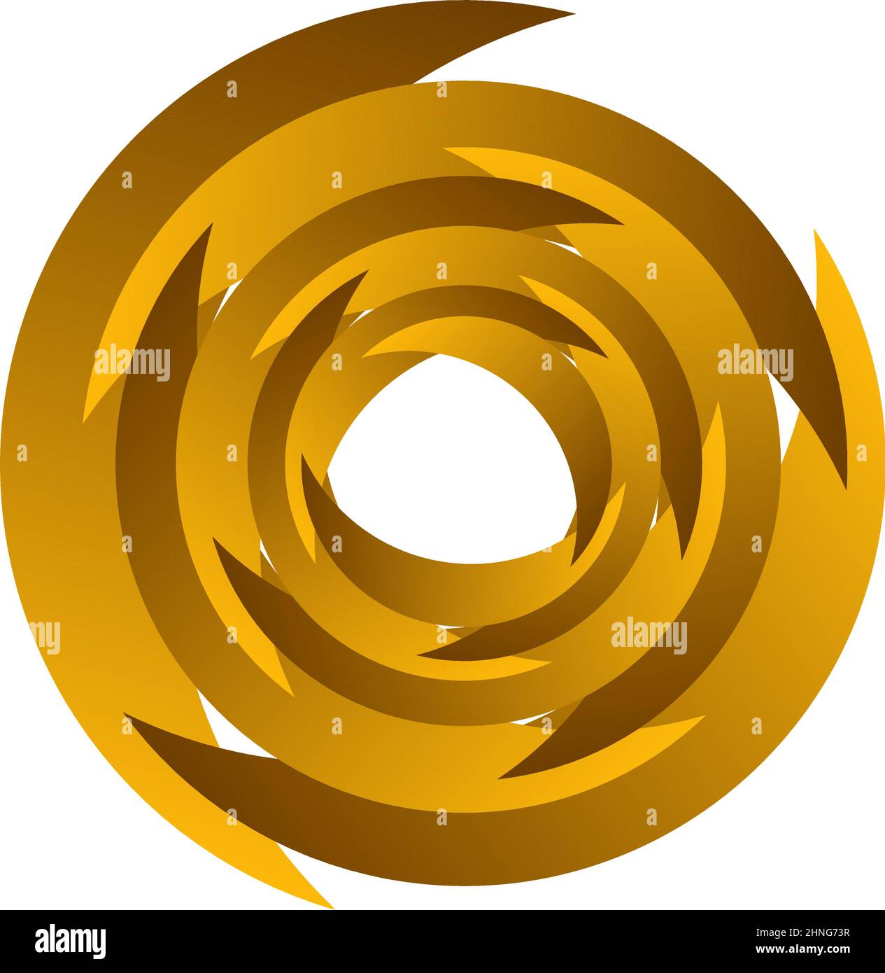 Spiral, swirl, twirl. Rotating segmented circle, circular swoosh circle ...