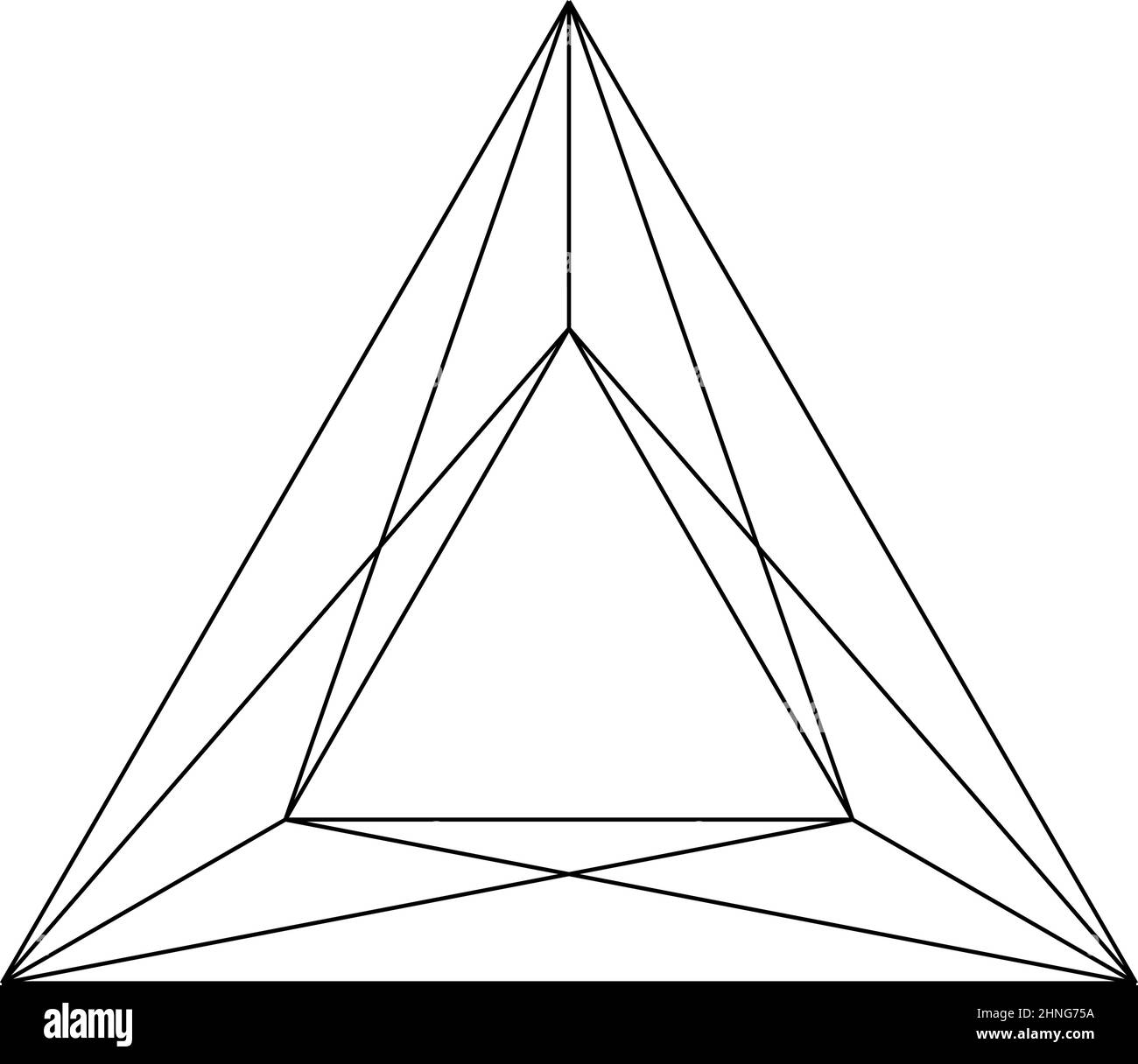 Geometric formation, icon, symbol. Vector illustration with abstract ...