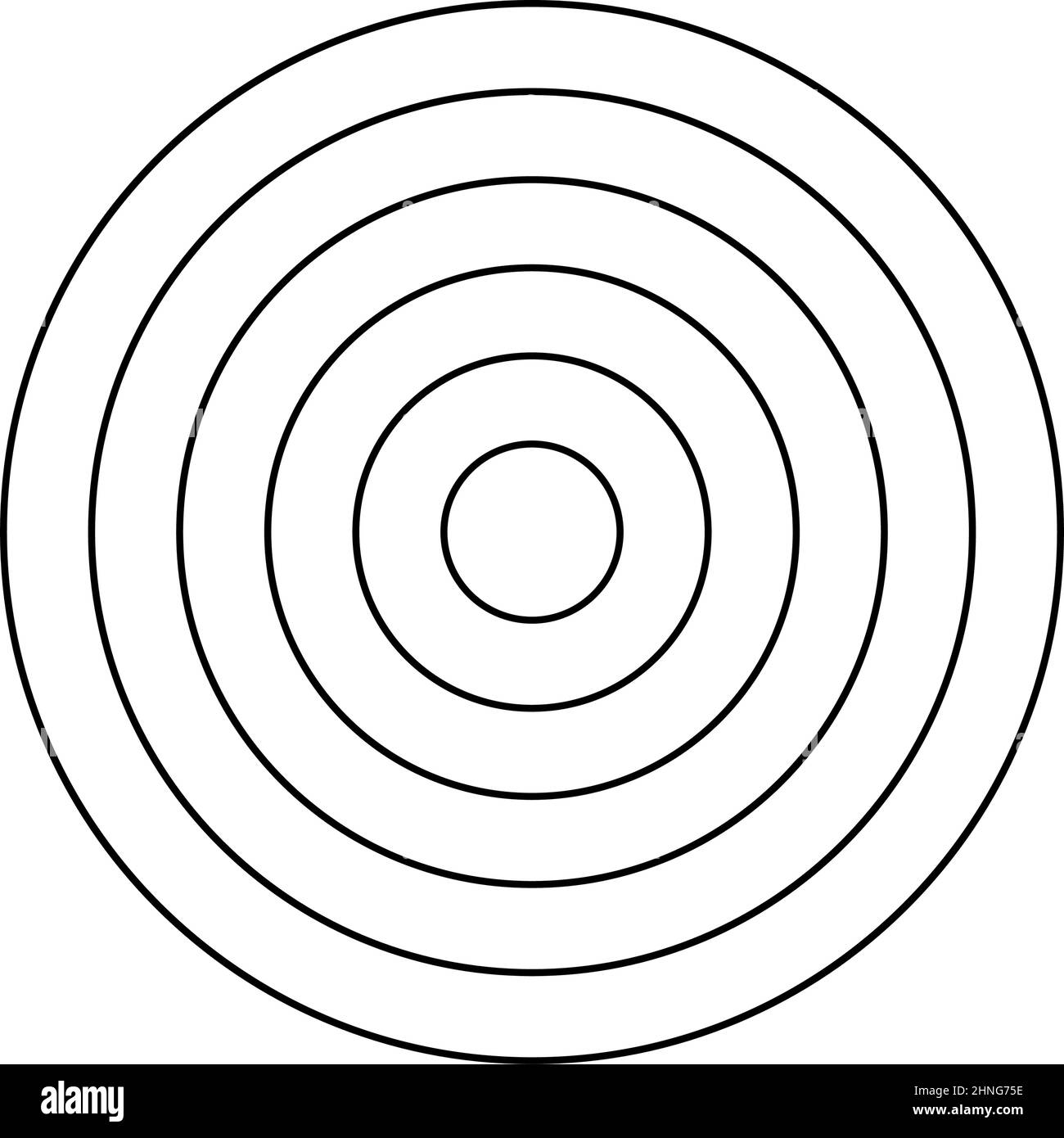 Simple abstract radial, concentric motif, mandala icon and symbol ...