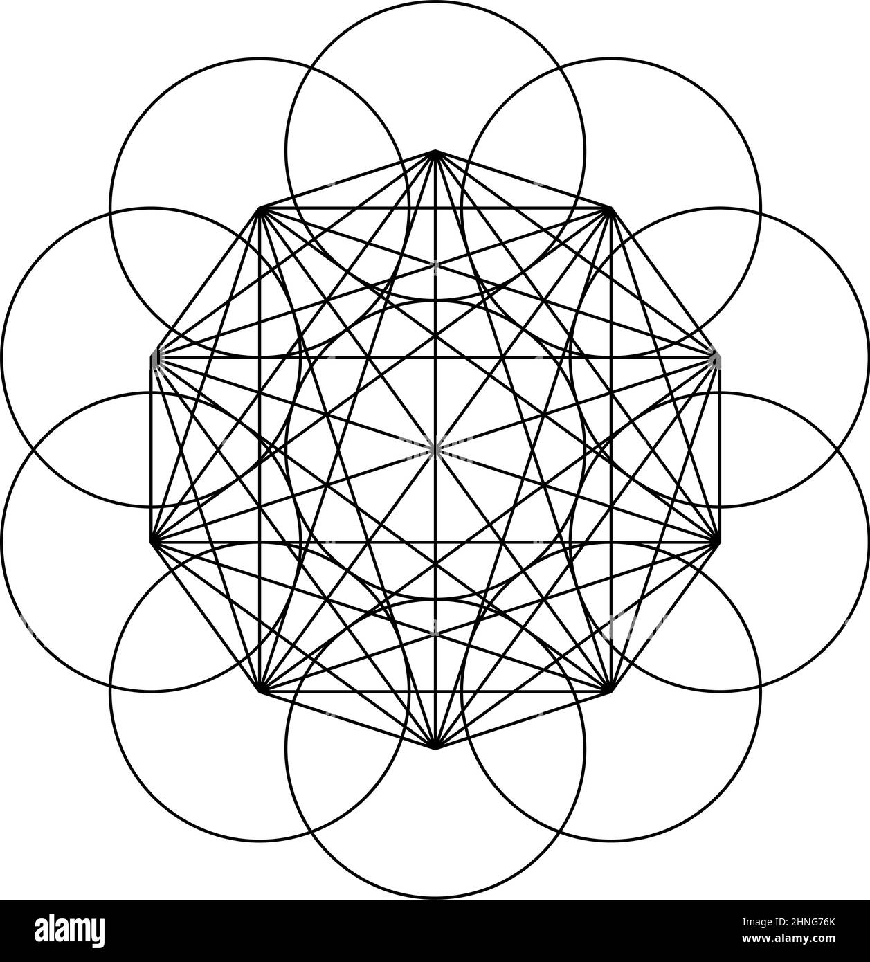 Geometric formation, icon, symbol. Vector illustration with abstract ...