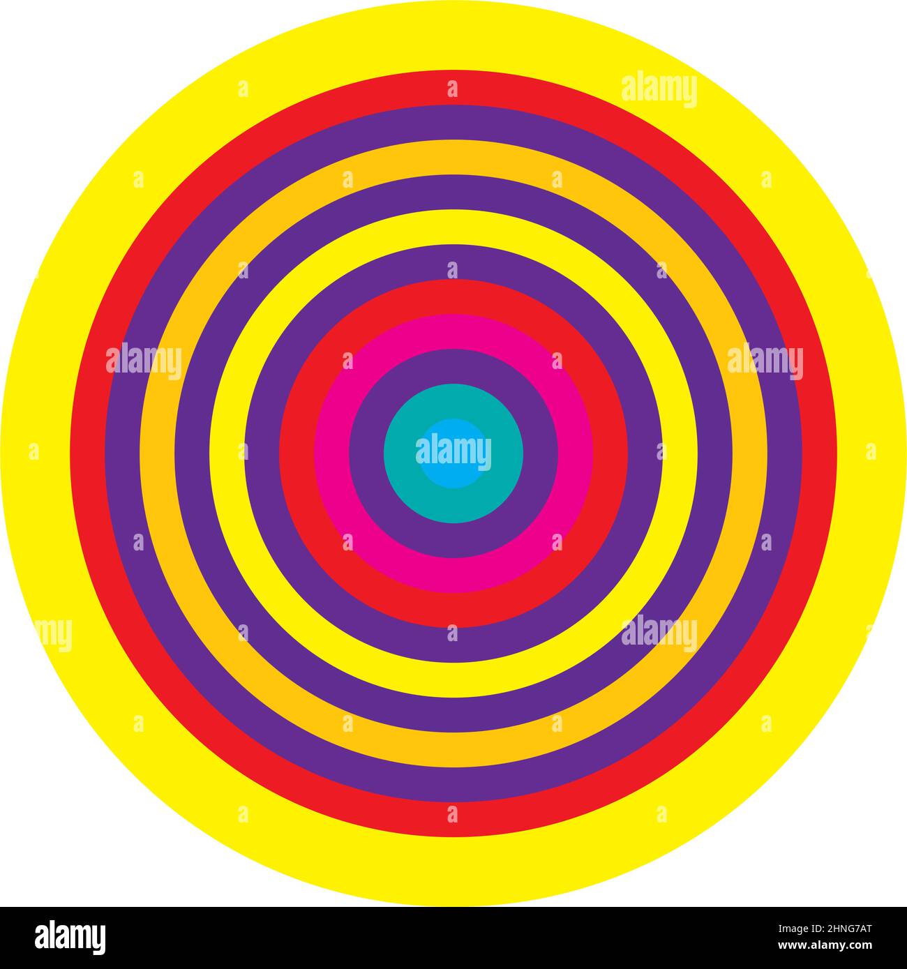 Simple abstract radial, concentric motif, mandala icon and symbol ...