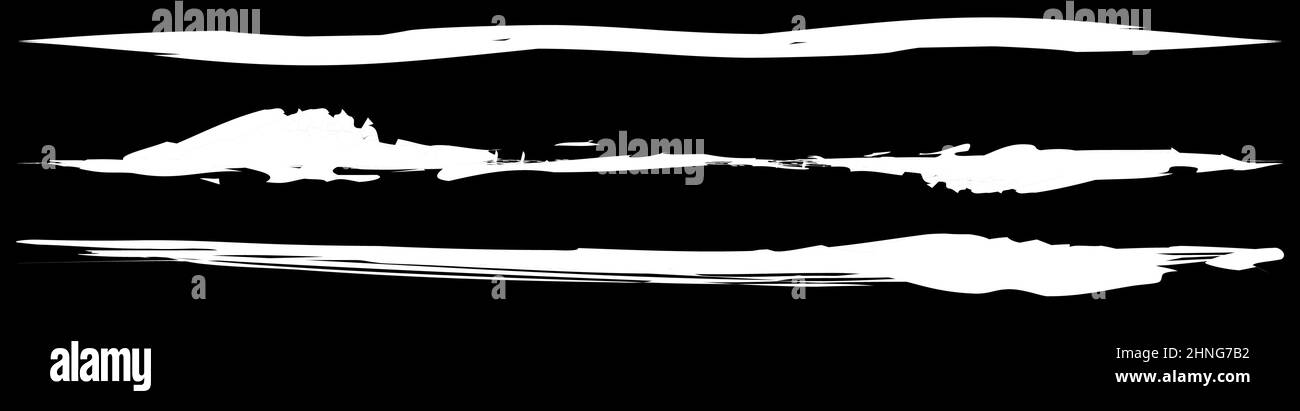 Grungy, grunge brushstroke, paintbrush line. Harsh, rough textured ...