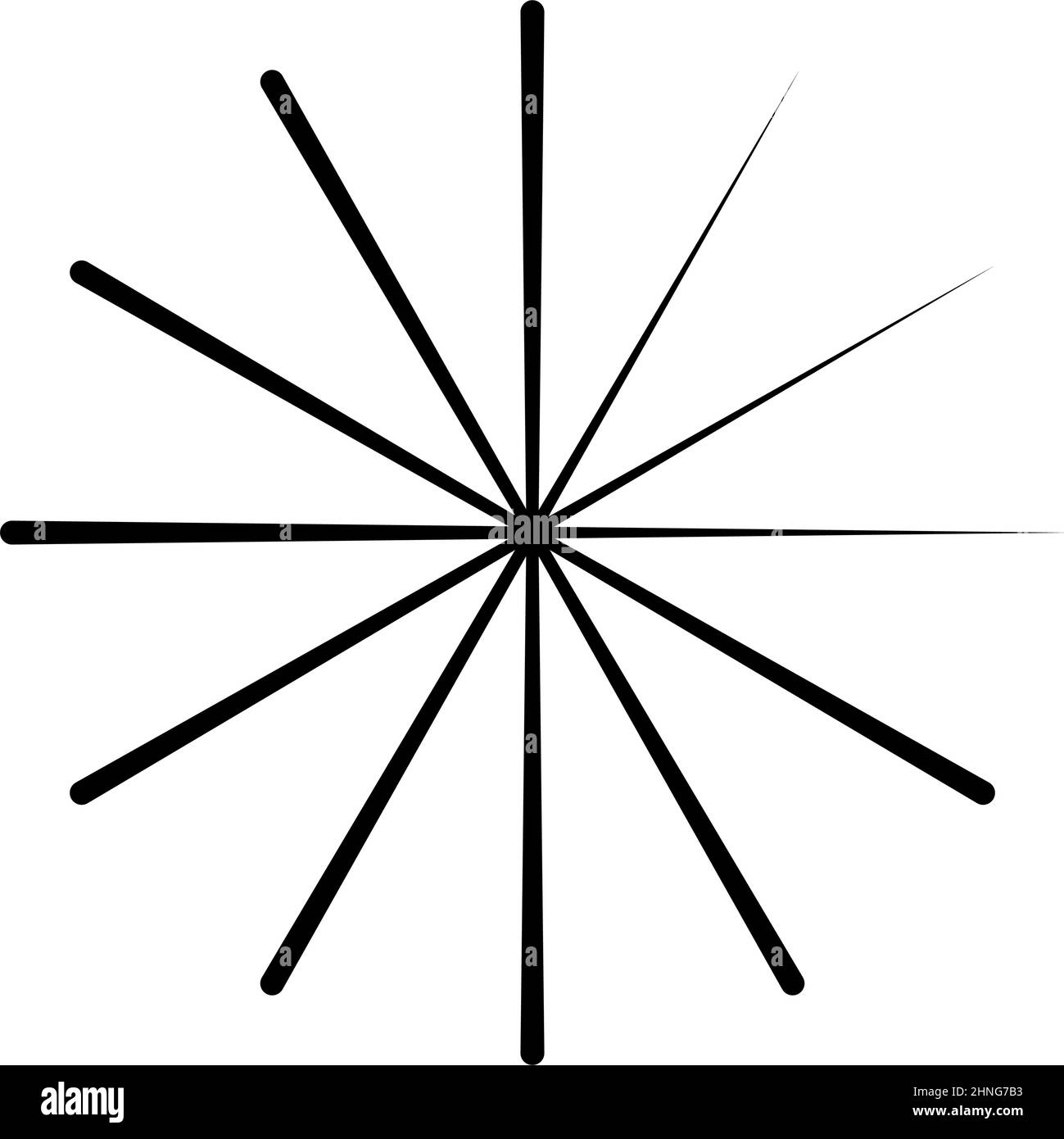 Radial, radiating lines, stripes design element - stock vector ...