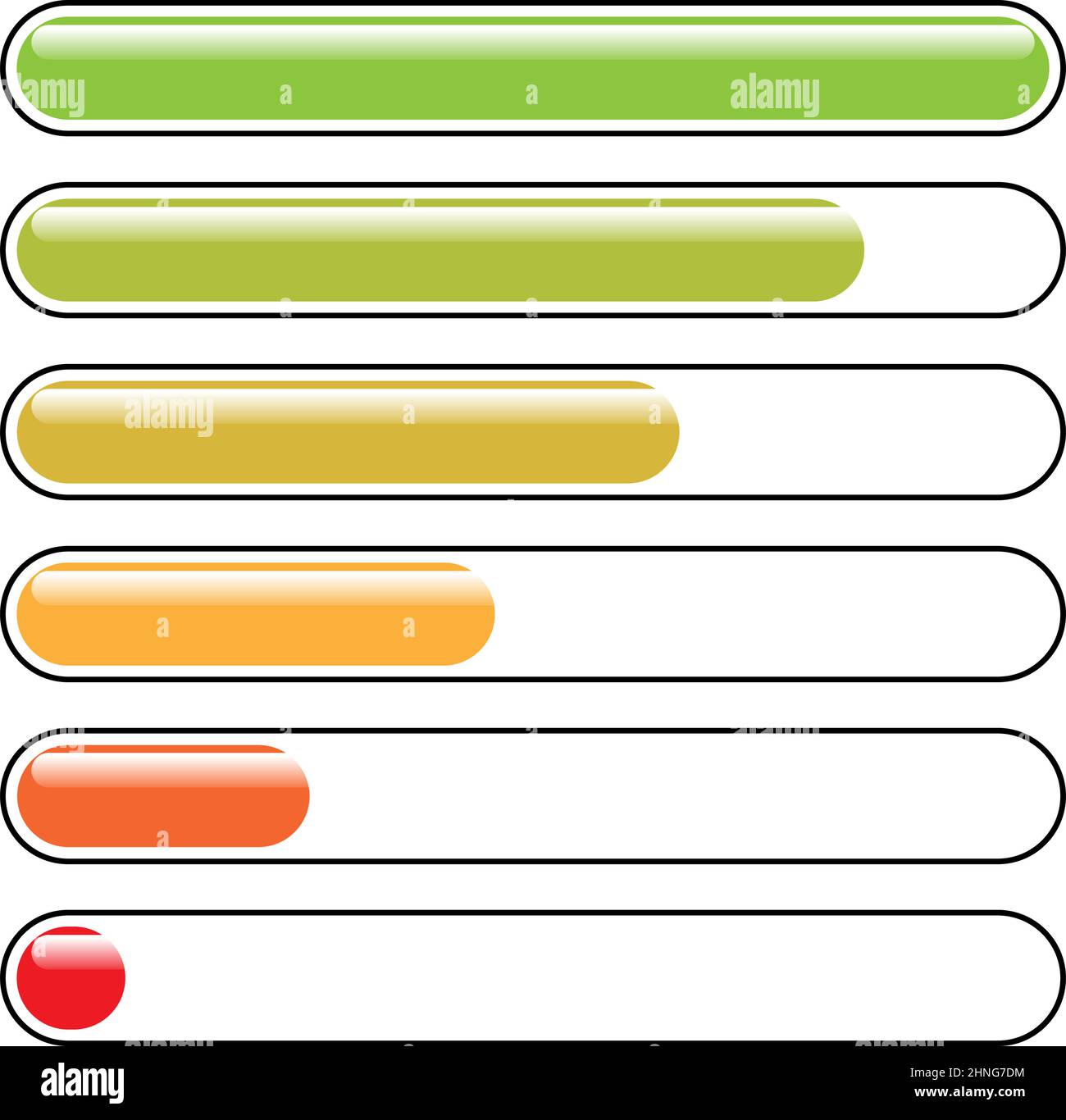 Progress bar. Steps, phases, level indicator. Yardstick meter. Rank ...