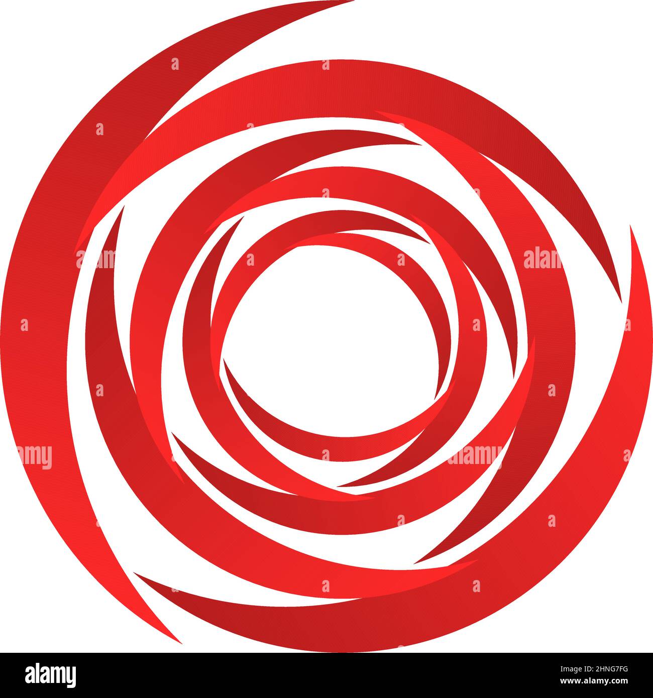 Spiral, swirl, twirl. Rotating segmented circle, circular swoosh circle ...