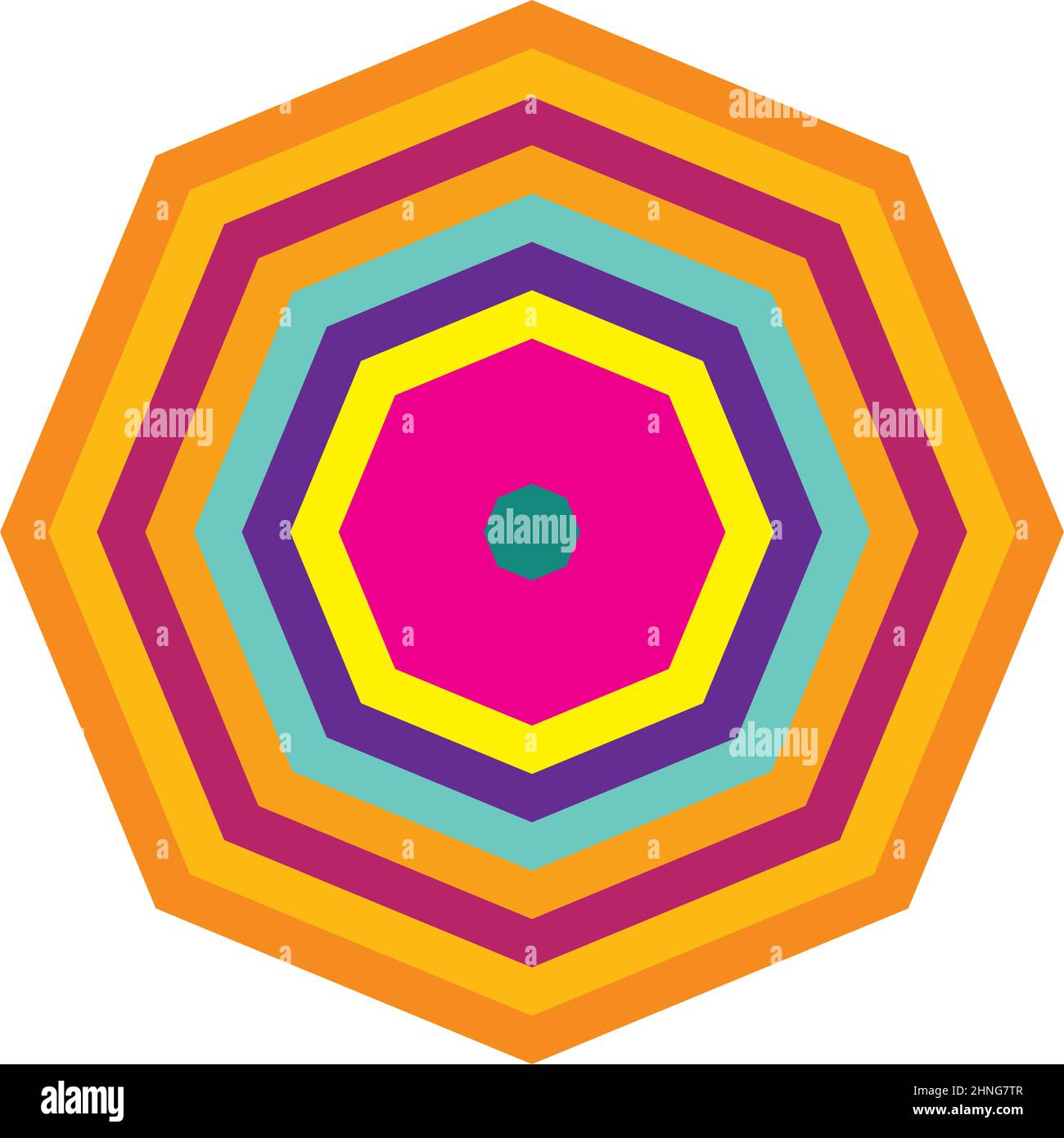 Simple abstract radial, concentric motif, mandala icon and symbol ...