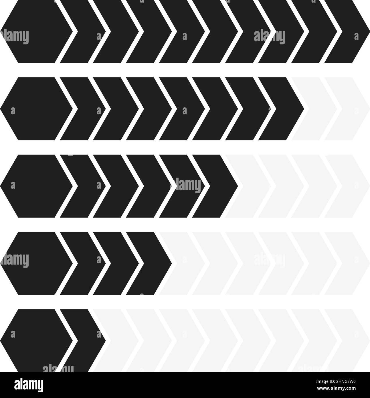 Progress bar. Steps, phases, level indicator. Yardstick meter. Rank ...