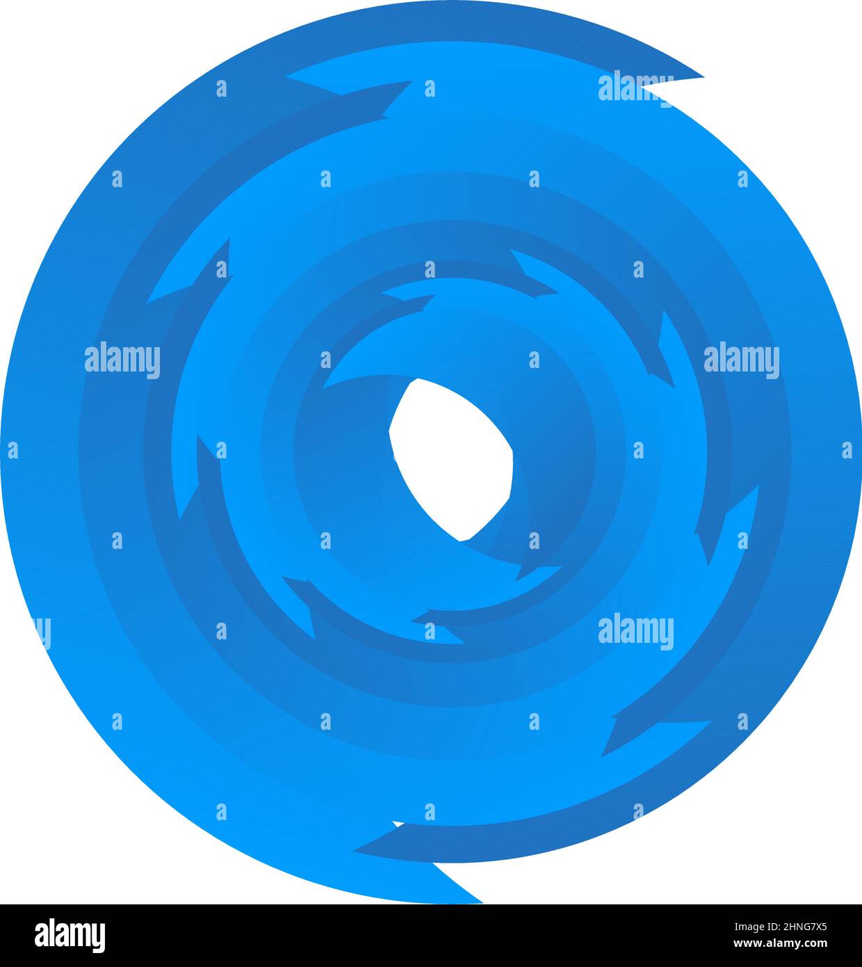 Spiral, swirl, twirl. Rotating segmented circle, circular swoosh circle ...