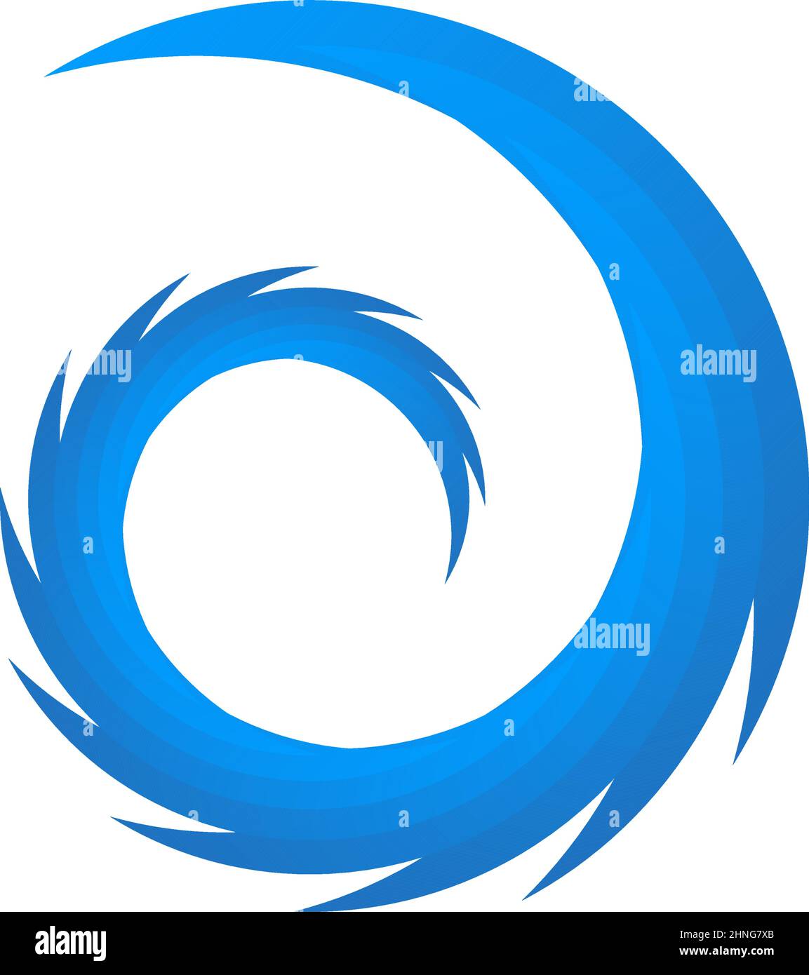 Spiral, swirl, twirl. Rotating segmented circle, circular swoosh circle ...