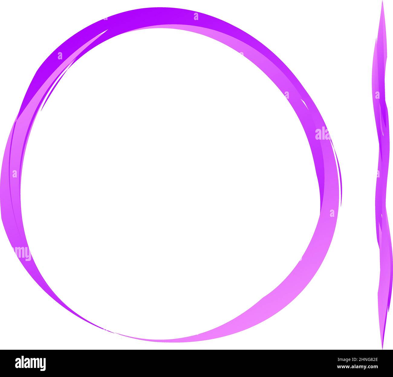Pink, purple grungy, grunge circle and brushstroke with sketchy, doodle ...