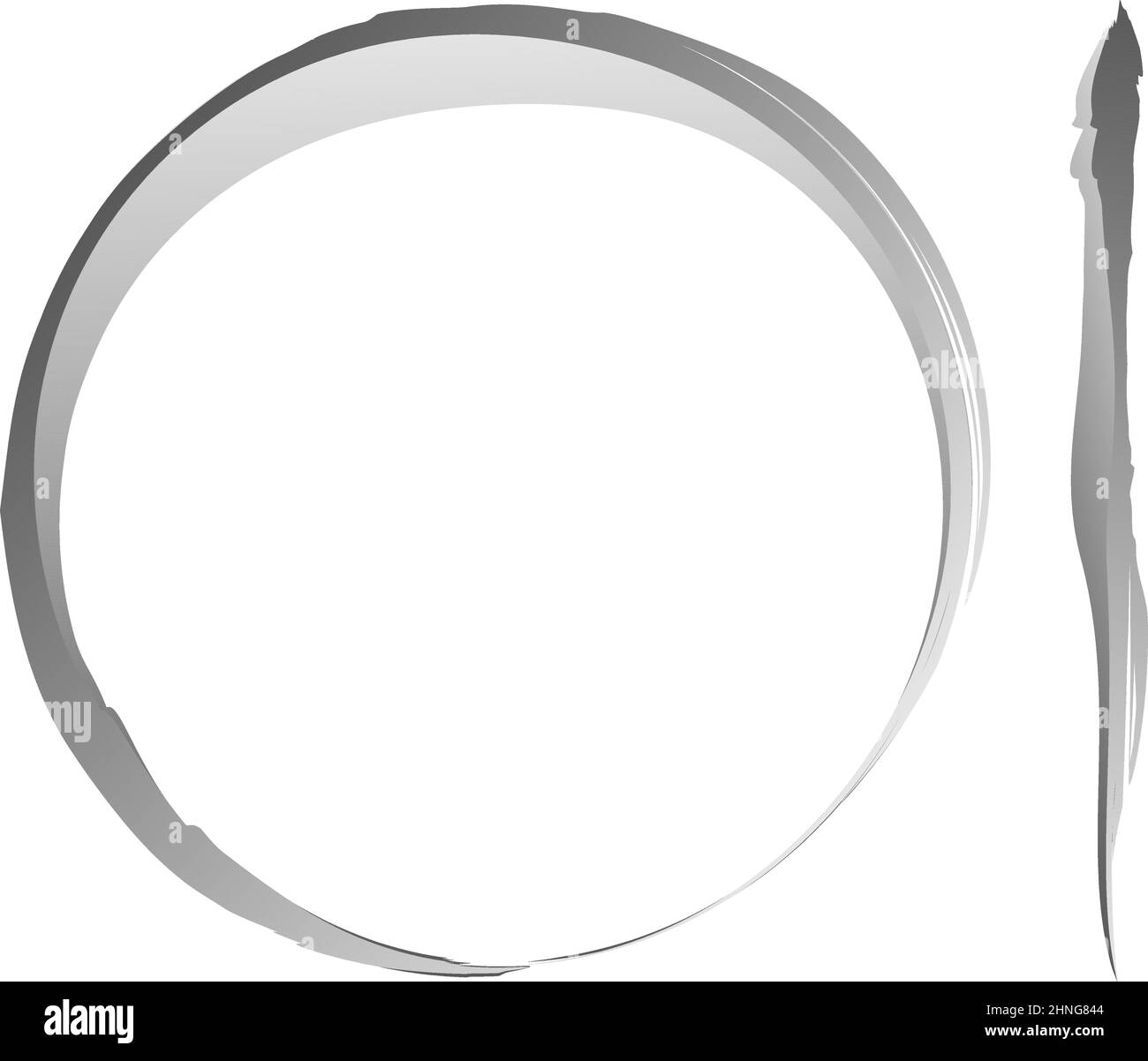 Gray, greyscale grungy, grunge circle and brushstroke with sketchy ...