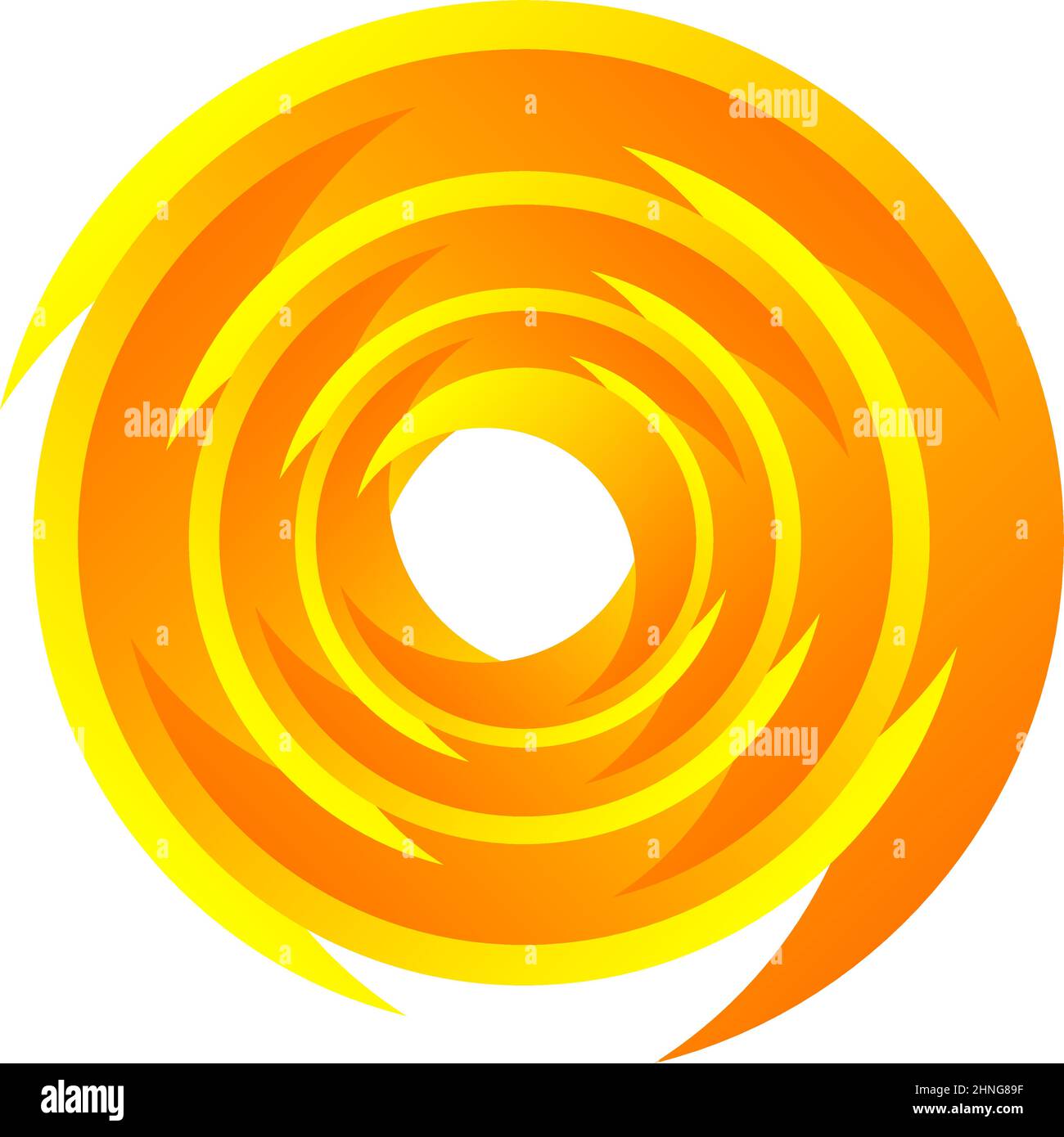 Spiral, swirl, twirl. Rotating segmented circle, circular swoosh circle ...