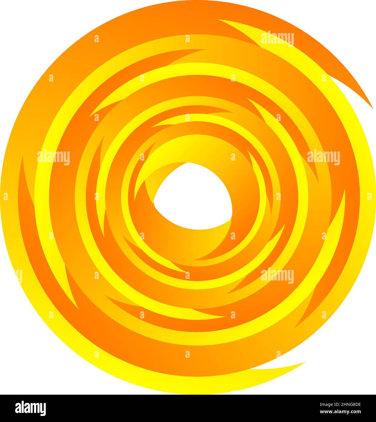 Spiral, swirl, twirl. Rotating segmented circle, circular swoosh circle ...