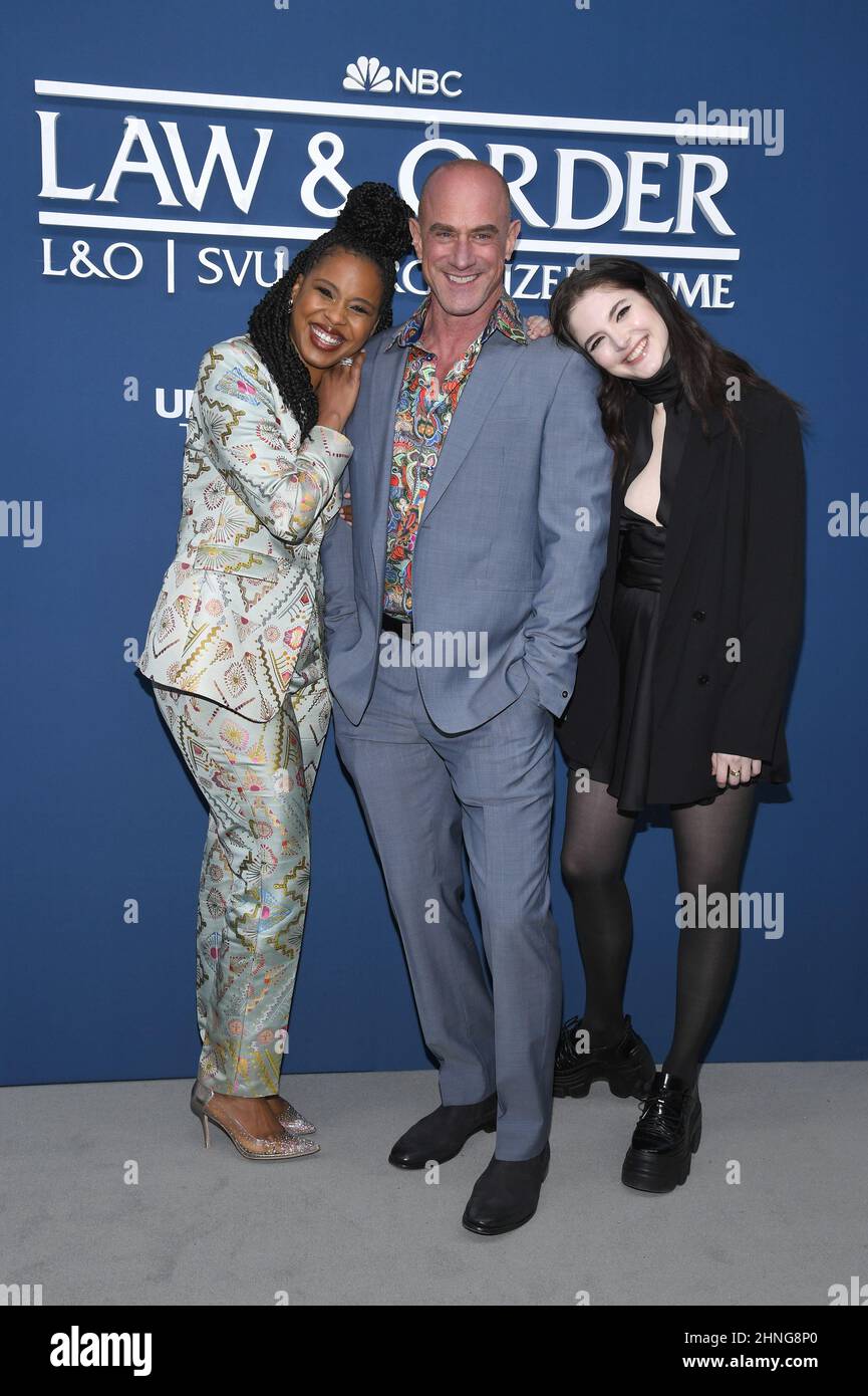 New York, USA. 16th Feb, 2022. (L-R) Actors Danielle Mone Truitt ...