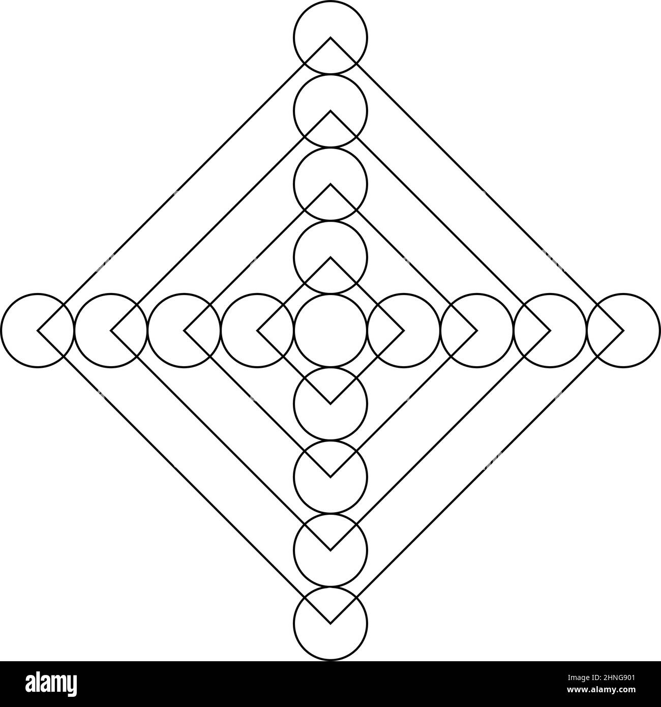 Geometric formation, icon, symbol. Vector illustration with abstract ...