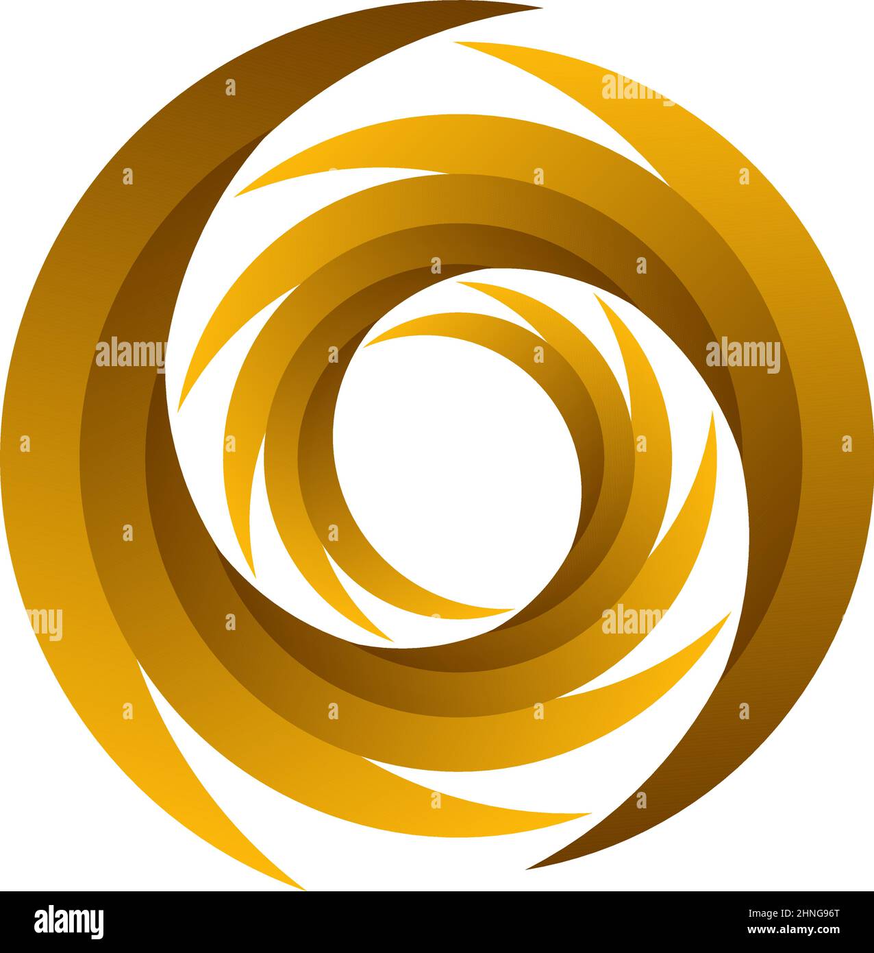 Spiral, swirl, twirl. Rotating segmented circle, circular swoosh circle ...