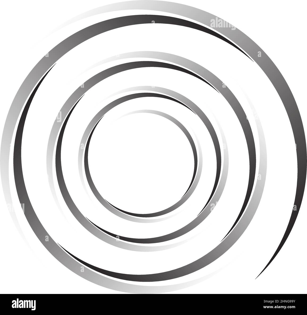 Spiral, swirl, twirl. Rotating segmented circle, circular swoosh circle ...