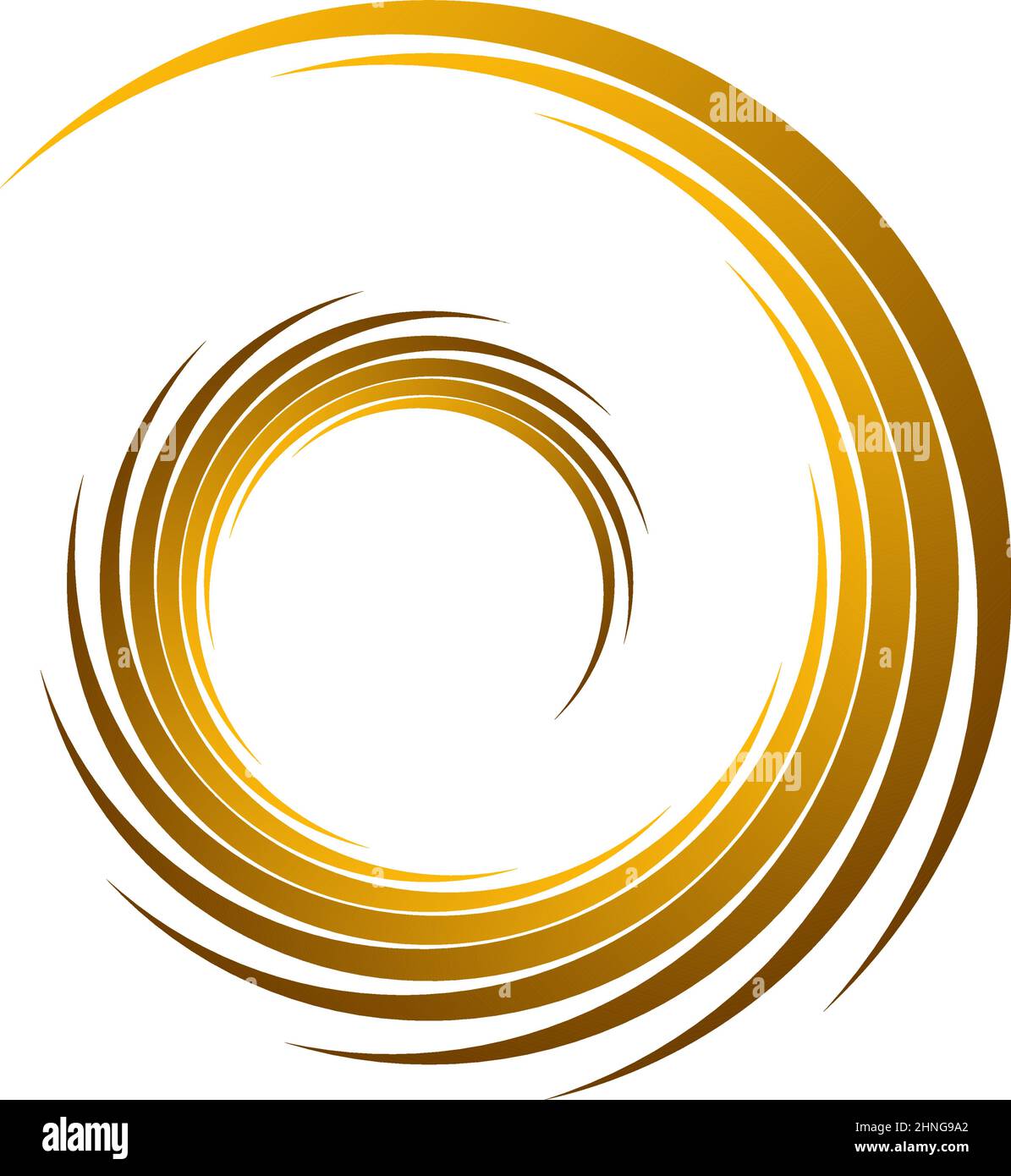 Spiral, swirl, twirl. Rotating segmented circle, circular swoosh circle ...