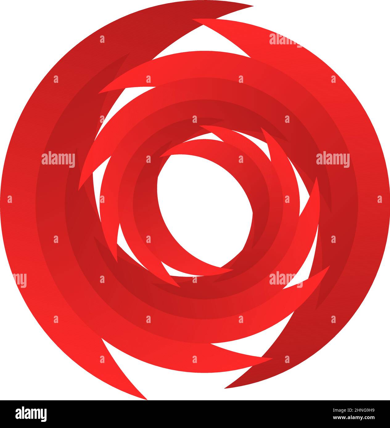 Spiral, swirl, twirl. Rotating segmented circle, circular swoosh circle ...