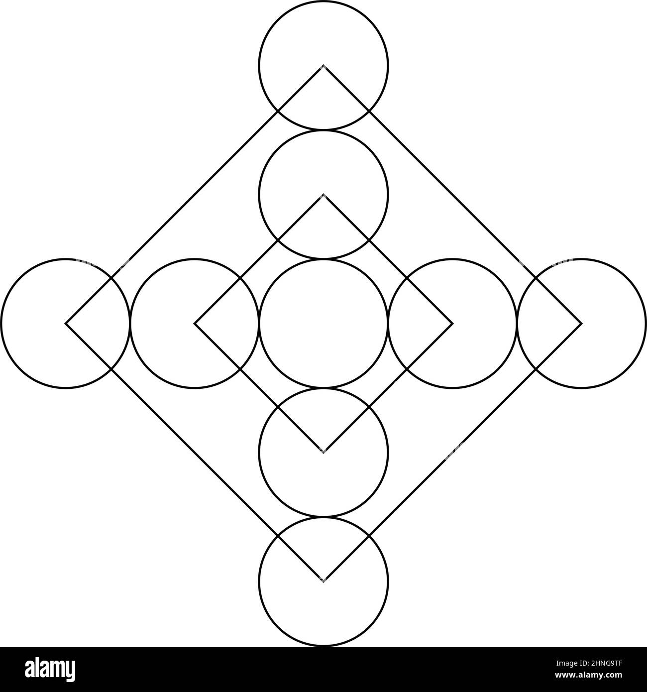 Geometric formation, icon, symbol. Vector illustration with abstract ...