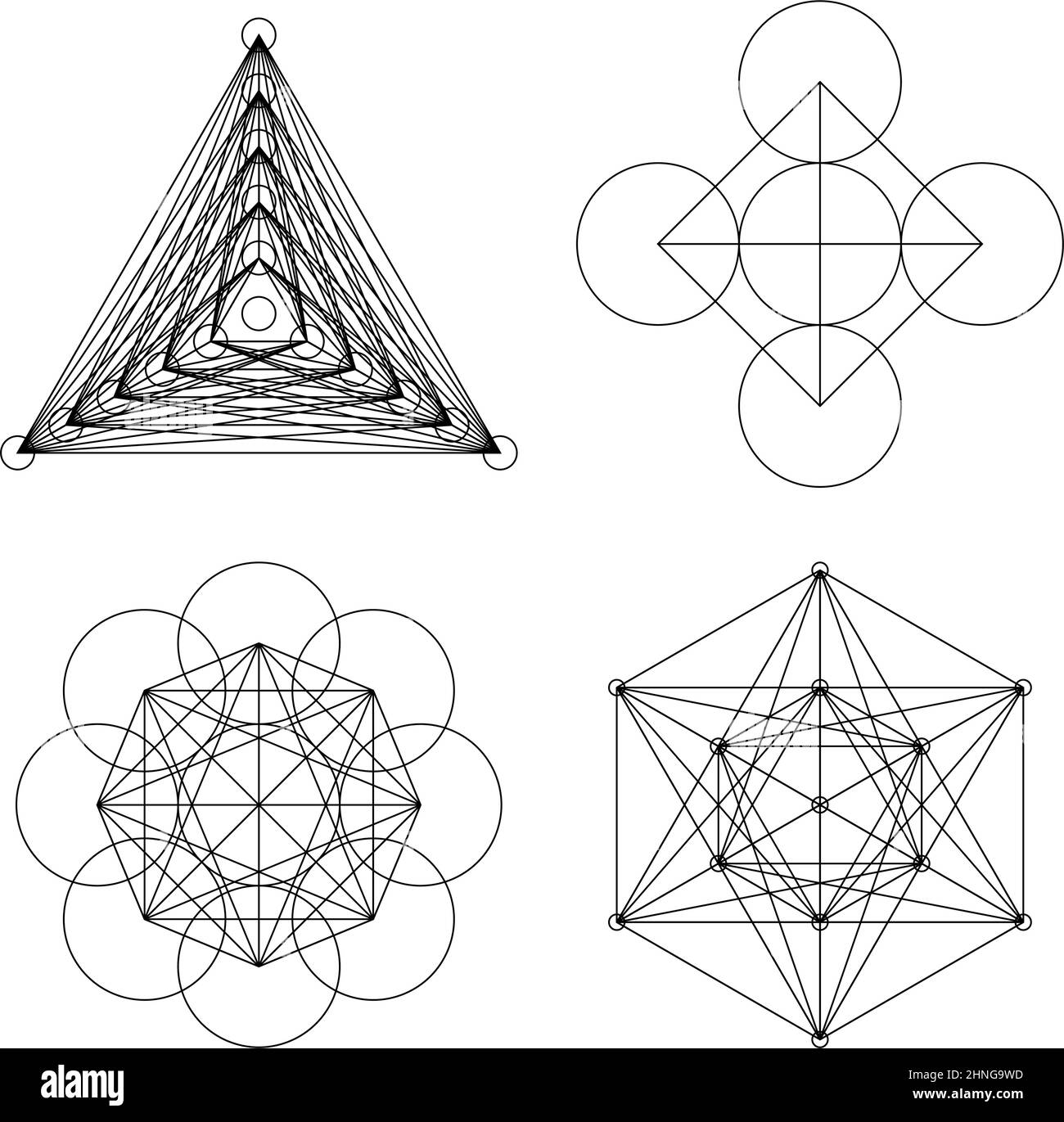 Geometric formation, icon, symbol. Vector illustration with abstract ...