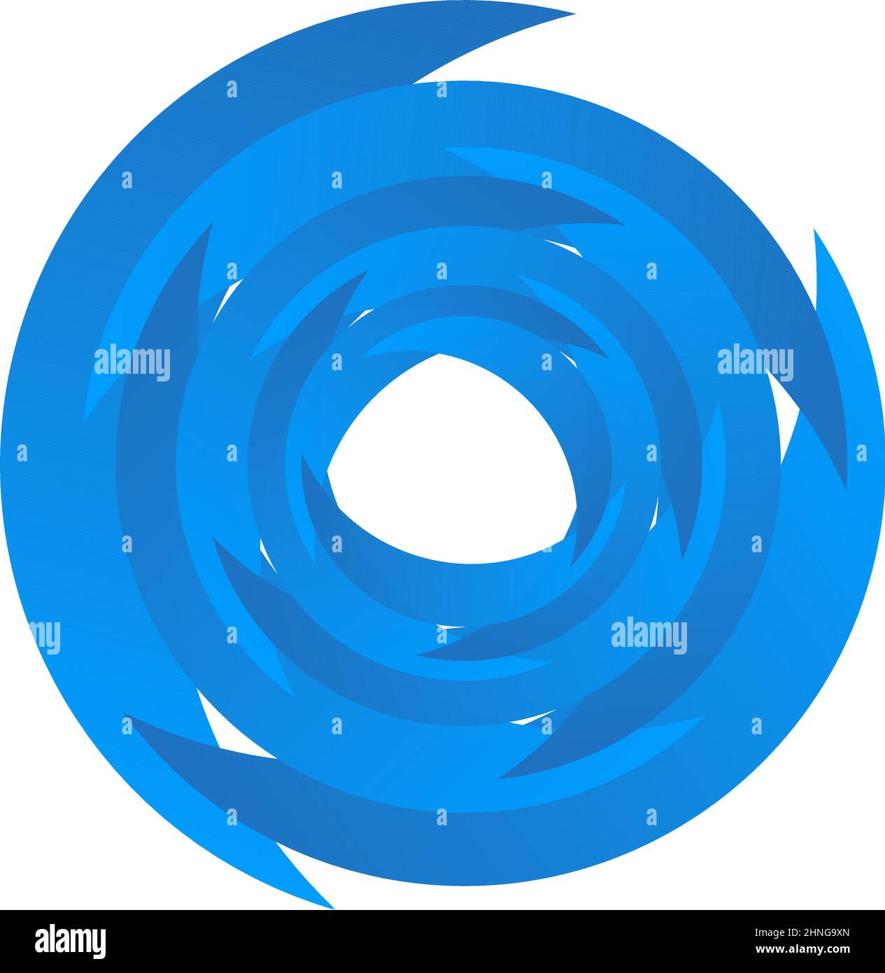 Spiral, swirl, twirl. Rotating segmented circle, circular swoosh circle ...