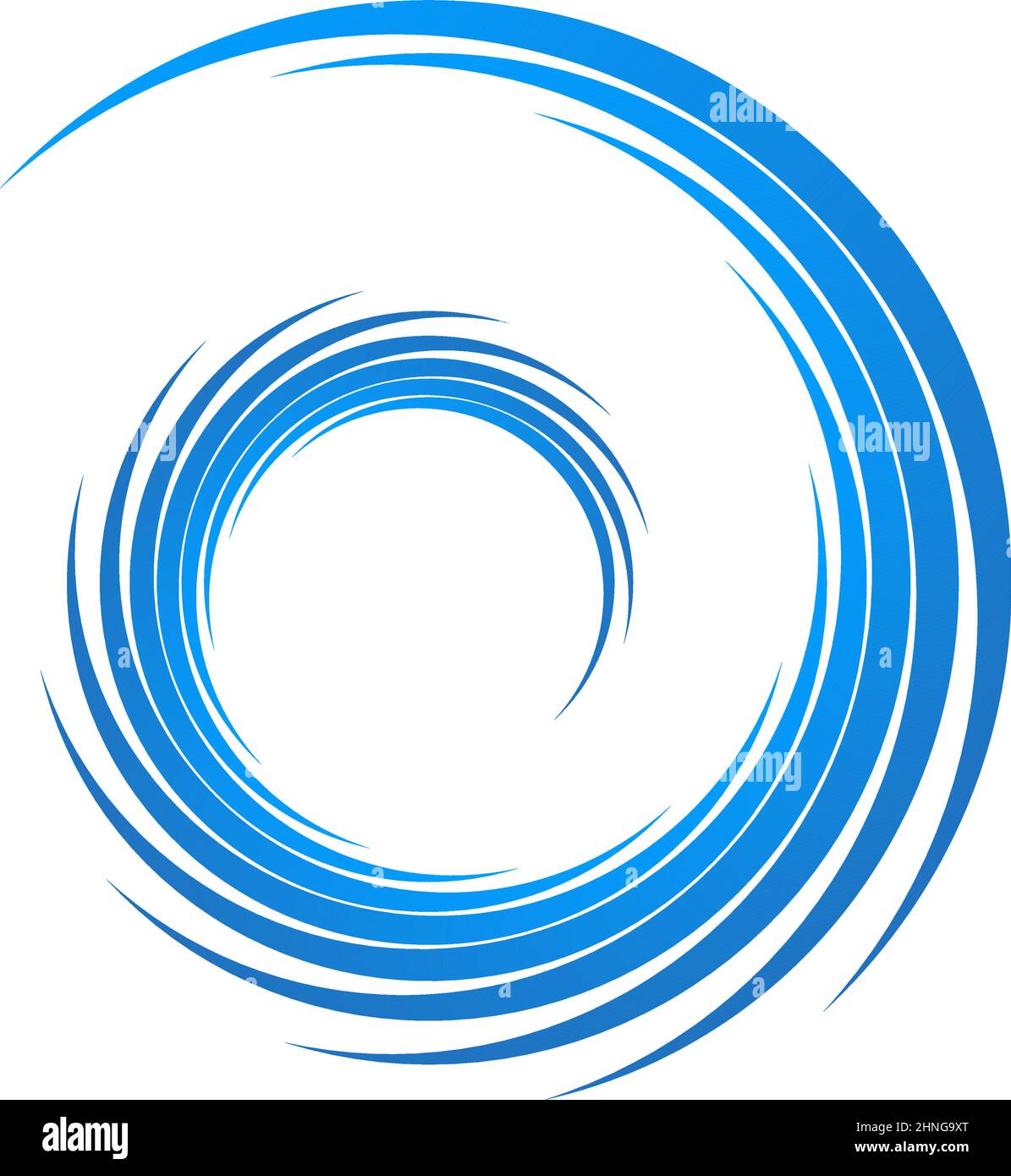Spiral, swirl, twirl. Rotating segmented circle, circular swoosh circle ...
